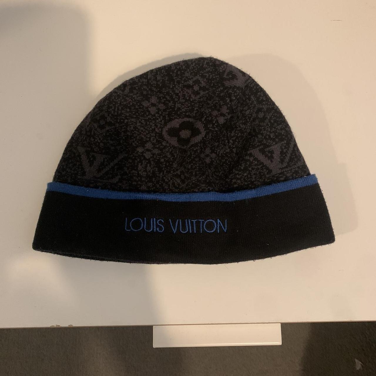 Louis Vuitton Monogram Eclipse Hat, Color- Black/Blue - Depop