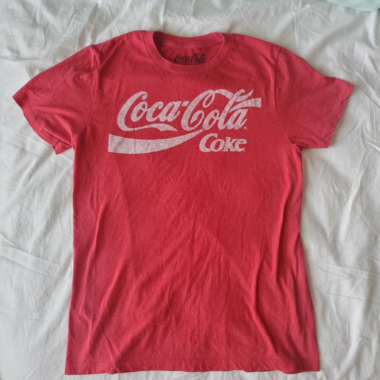 Red vintage Coca-cola shirt ☆ Soft and flexible ☆... - Depop