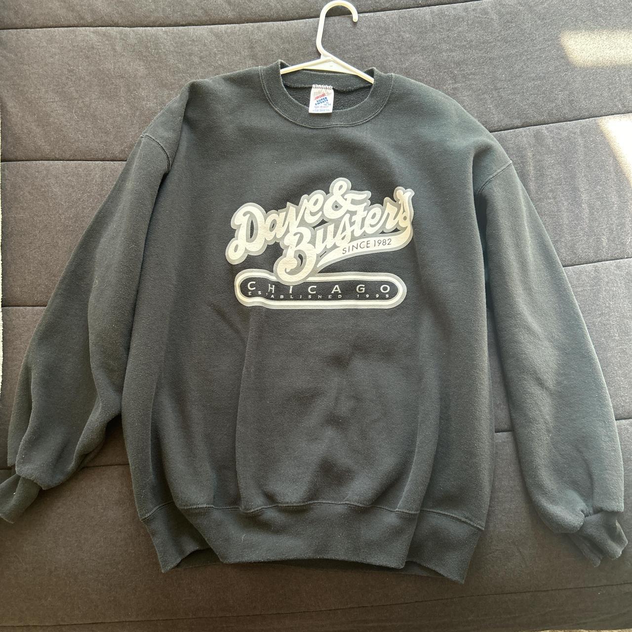 Dave and Busters vintage black crewneck - Depop
