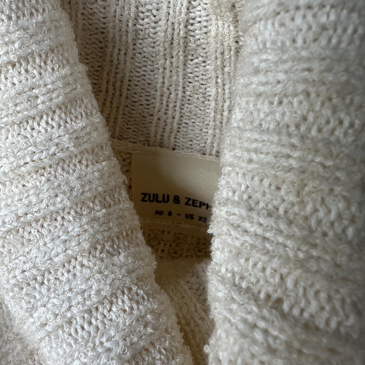 Zulu & Zephyr Roll neck knit dress cream Extremely... - Depop