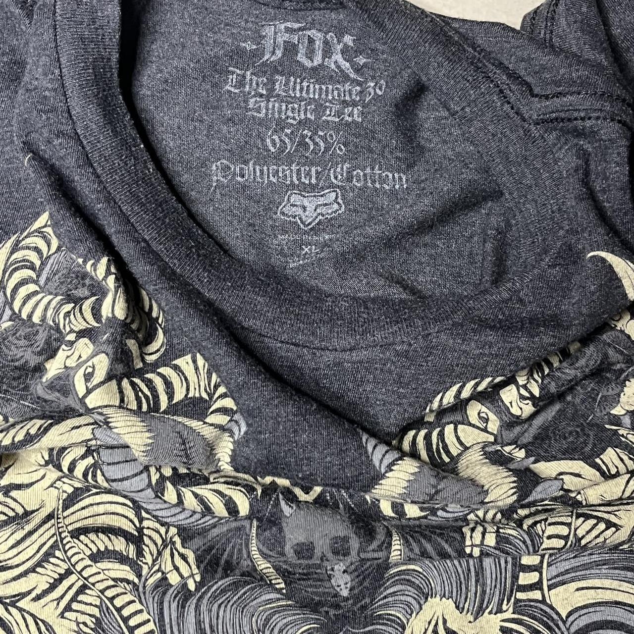 Cool y2k fox racing twisting demon shirt size... - Depop
