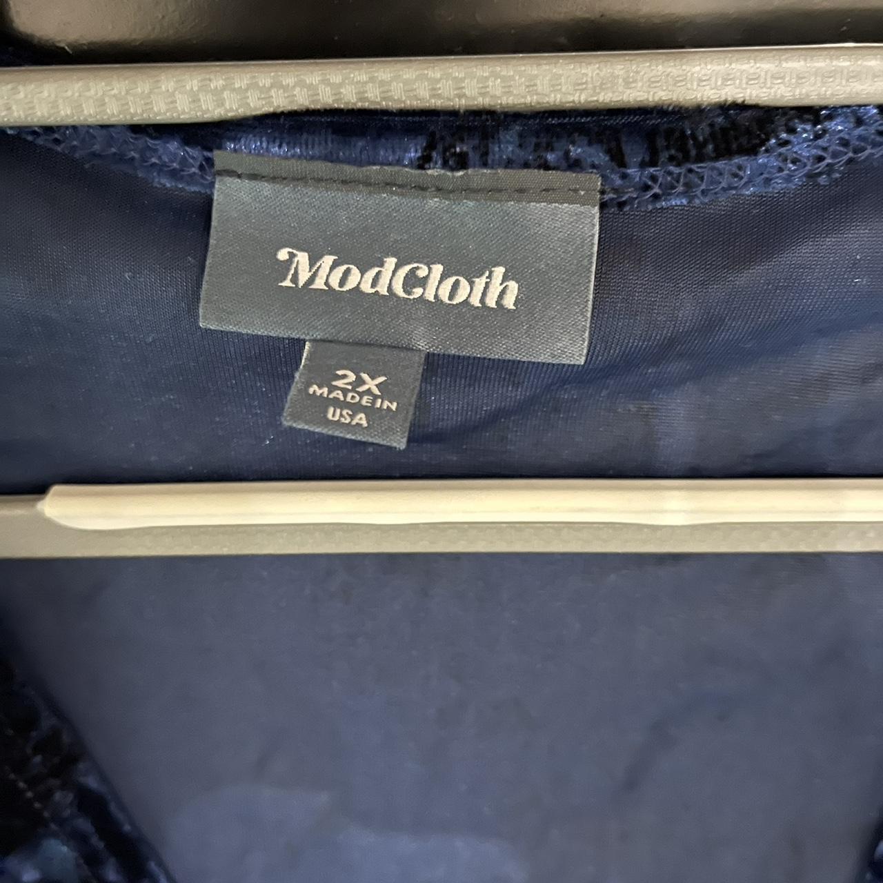 ModCloth blue velvet bodysuit size 2x - Depop