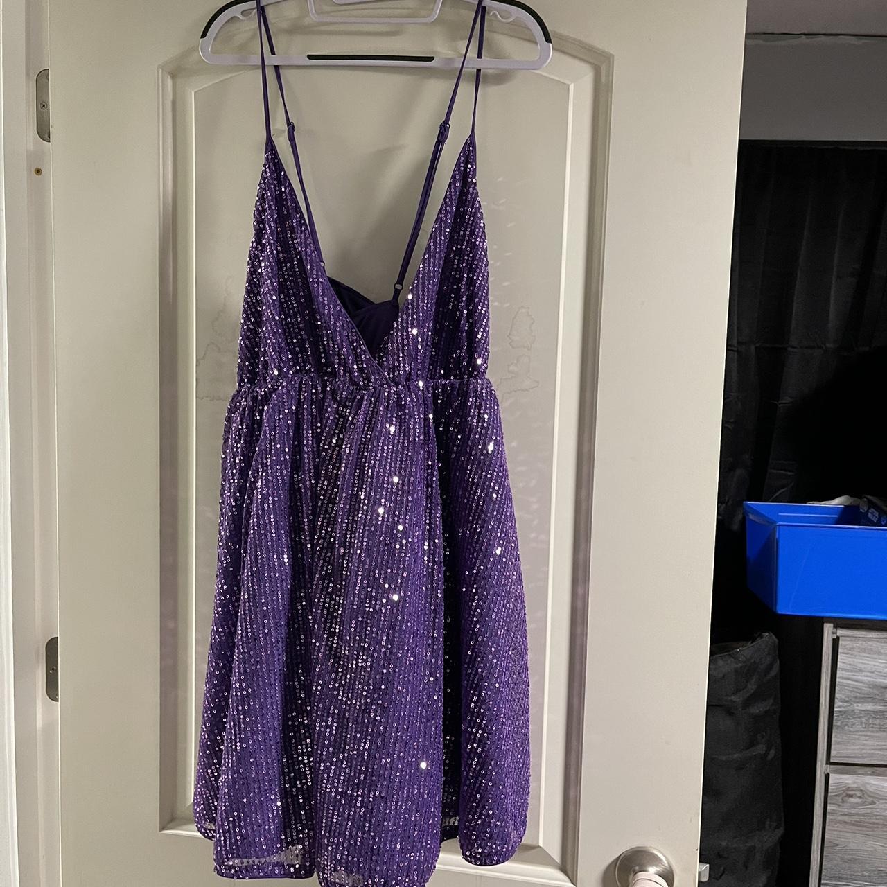 SHEIN purple sparkle dress size 3x - Depop