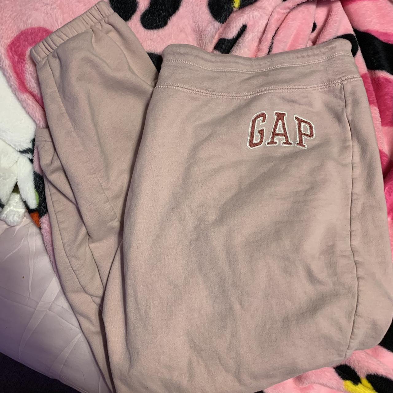 Light pink gap cuffed sweatpants These fit me as... - Depop