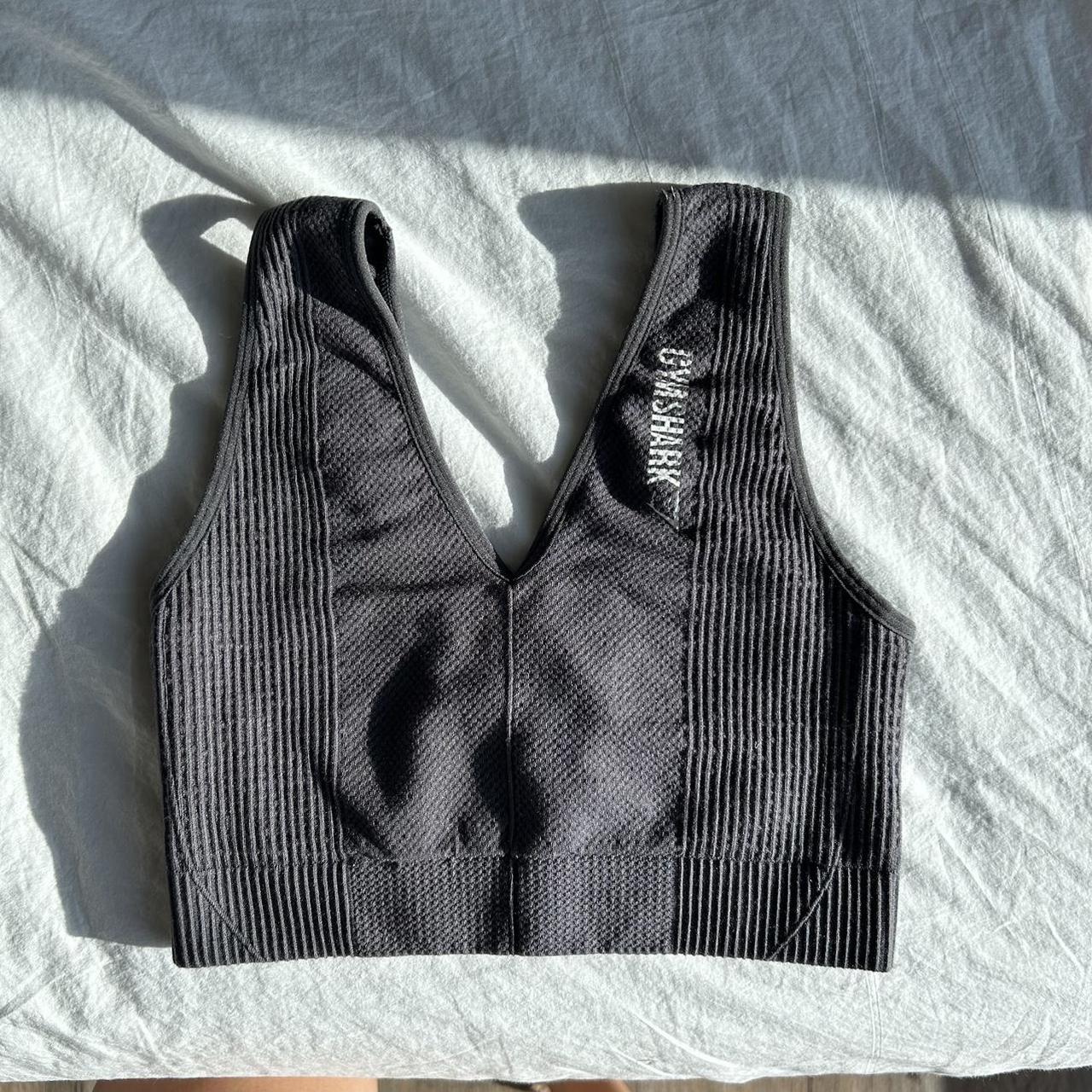 gymshark sports bra * grey compression gymshark... - Depop
