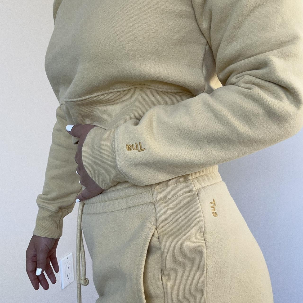 TNA cozyaf pale yellow sweat set * top is size... - Depop