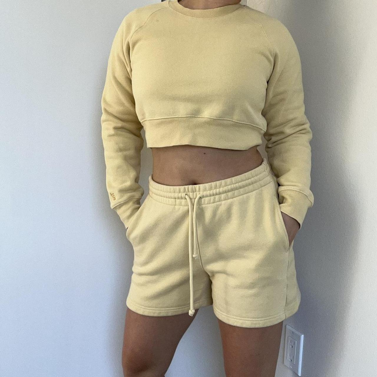 TNA cozyaf pale yellow sweat set * top is size... - Depop