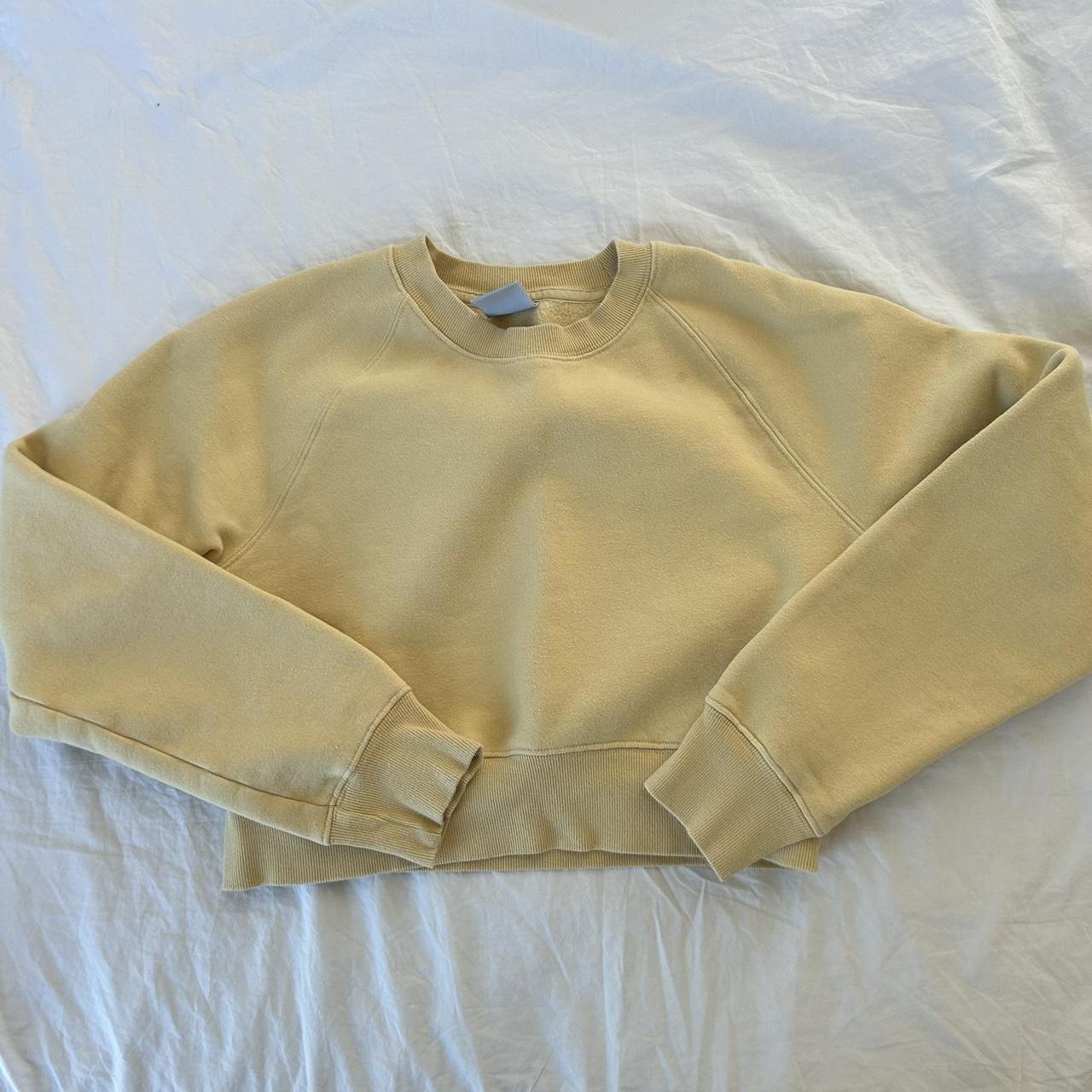 TNA cozyaf pale yellow sweat set * top is size... - Depop