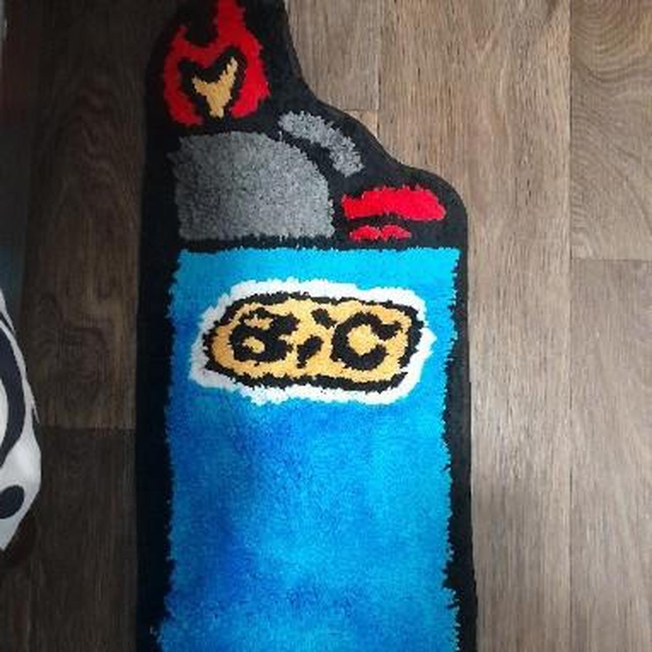 BIC blue lighter with flame carpet/rug Brand new,... - Depop