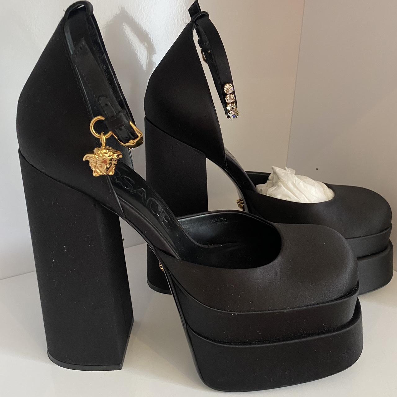 Versace Medusa black Aevitas platform heels🖤 -All... - Depop