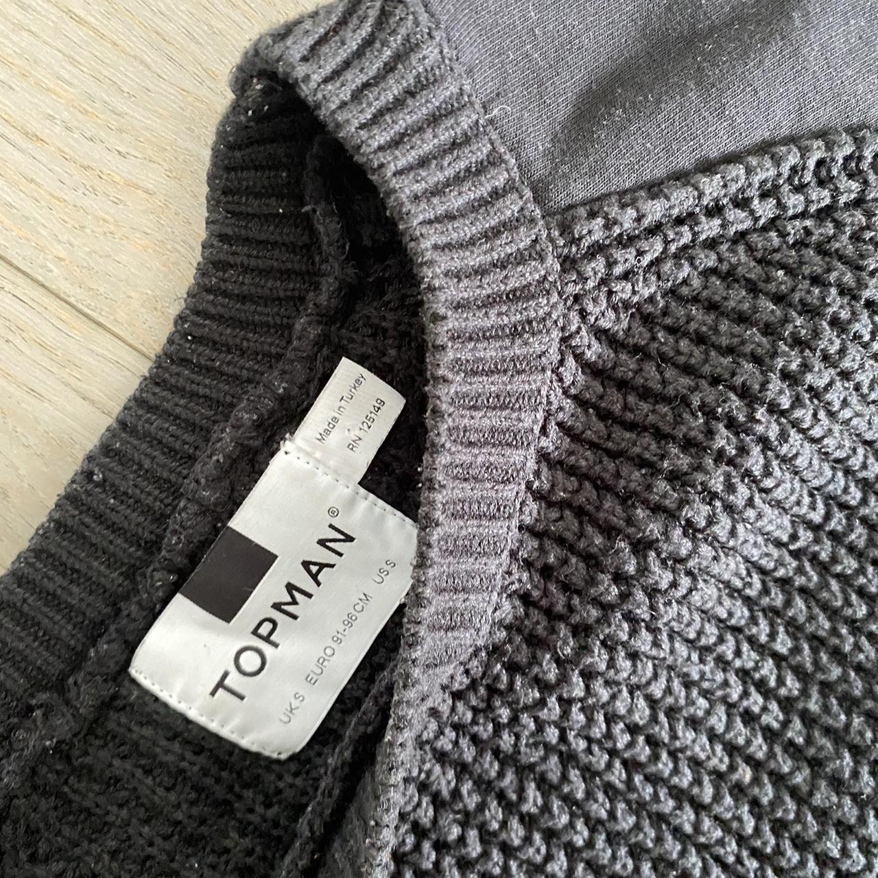 TOPMAN men’s black knitted sweater Work a few... - Depop