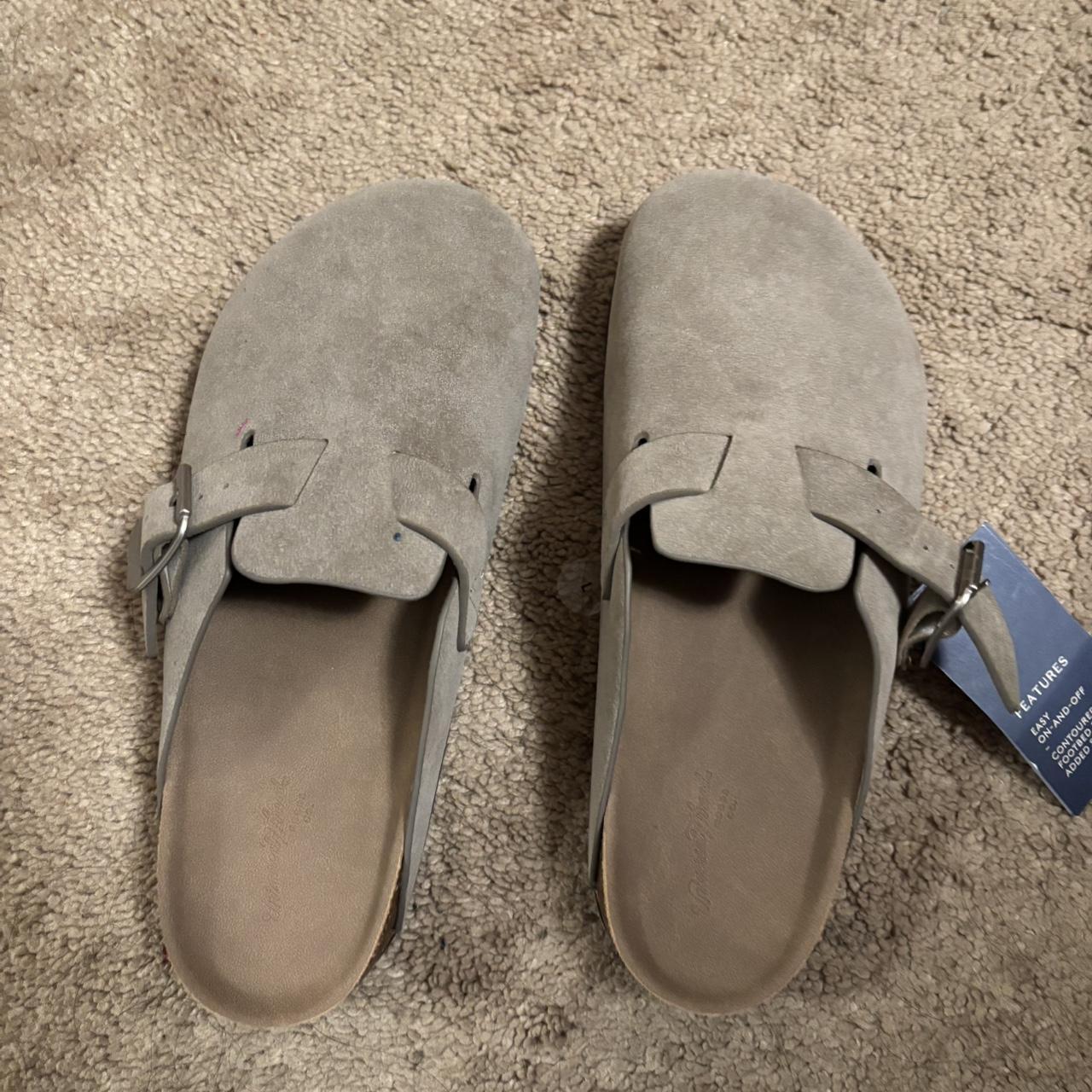 Grey suede Birkenstock Boston clogs DUPE... | Depop