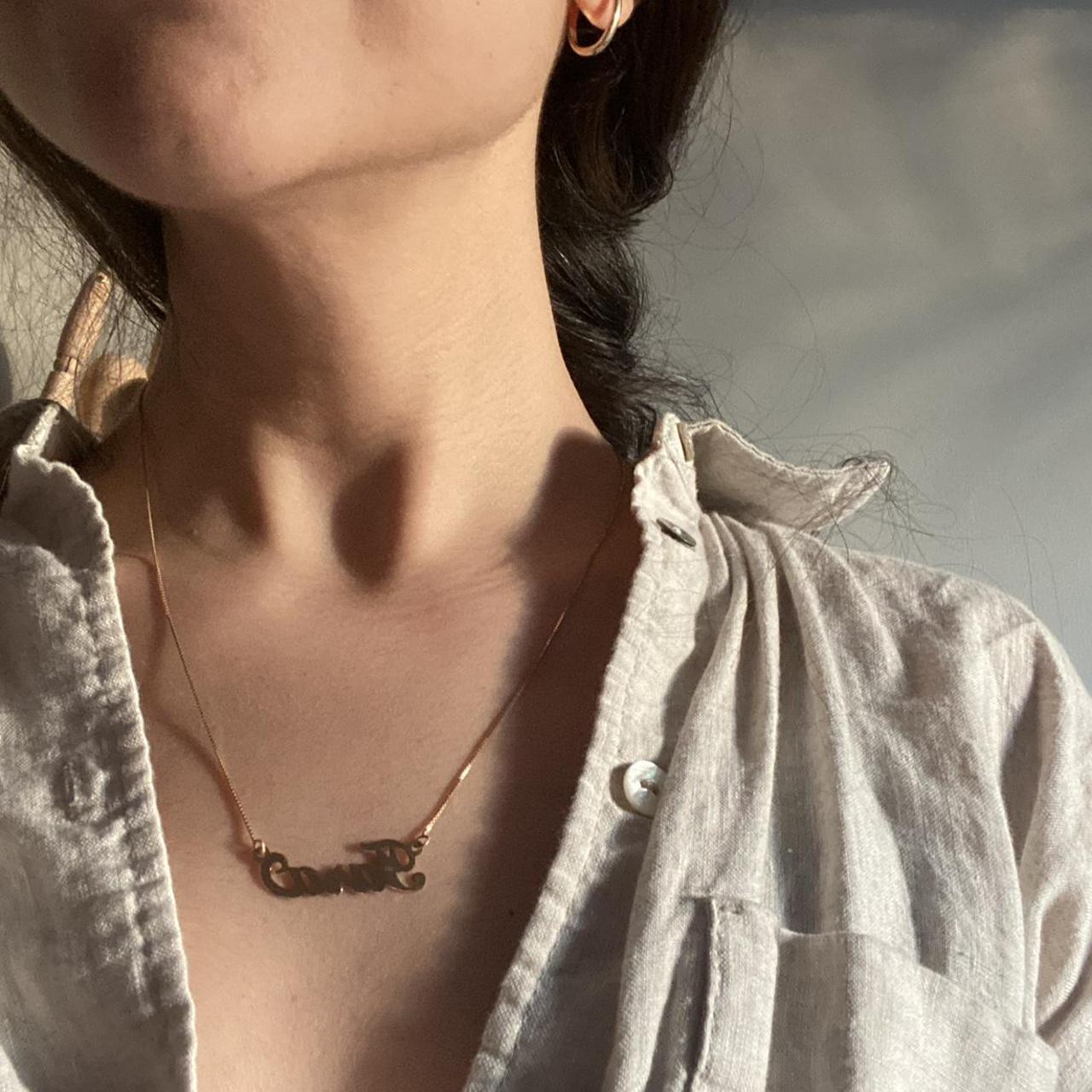 “Tara” personalized name necklace - 10k gold... - Depop