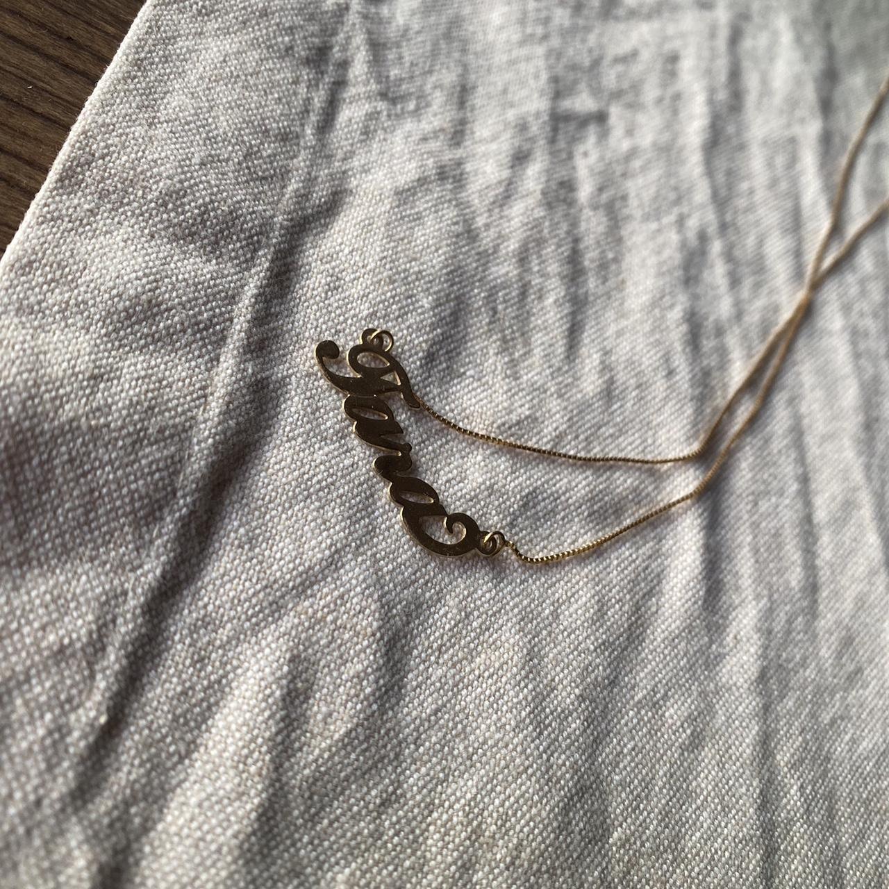 “Tara” personalized name necklace - 10k gold... - Depop