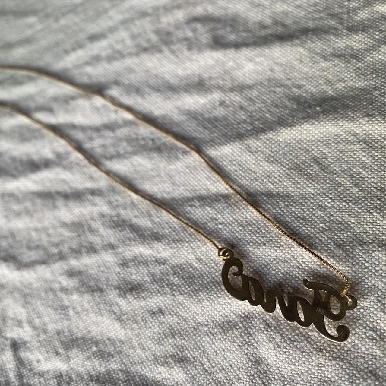 “Tara” personalized name necklace - 10k gold... - Depop