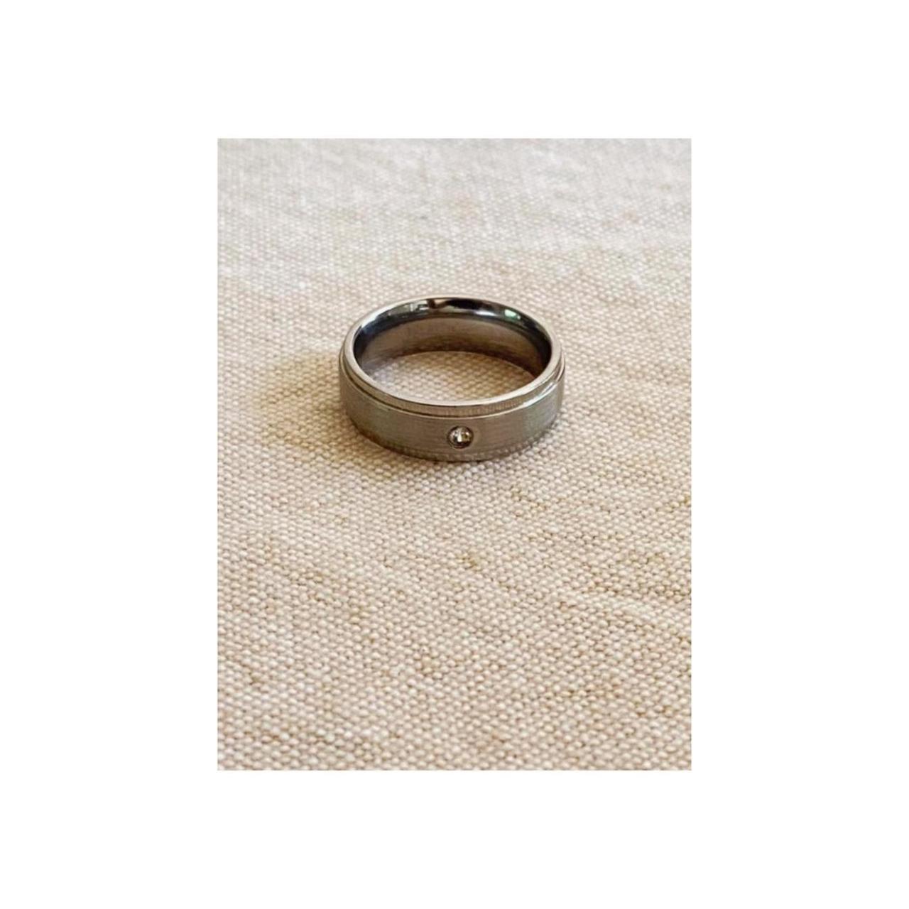 Stainless steel men or women’s ring with a... - Depop
