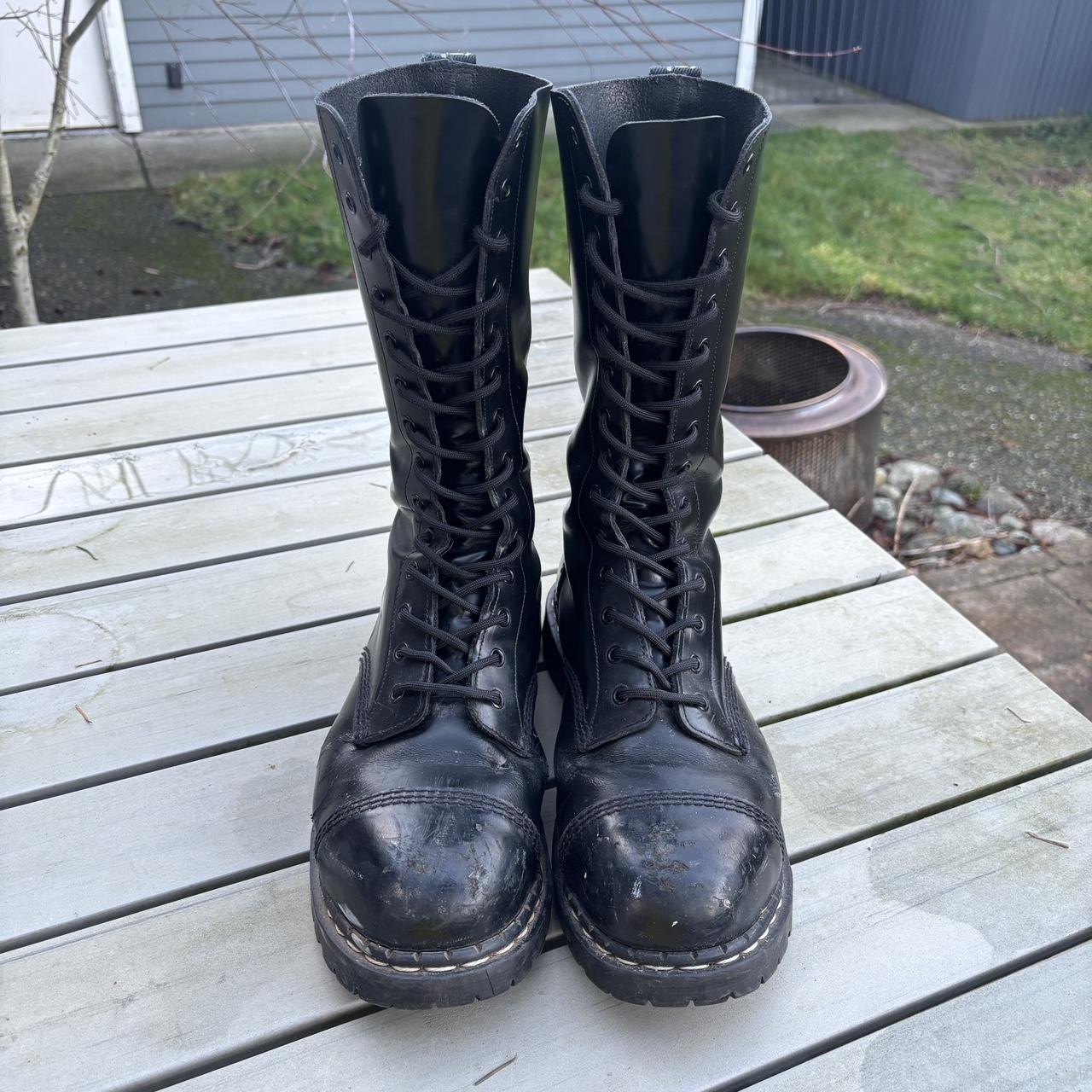 Vintage gripfast steel toe combat boots Bolt on... - Depop