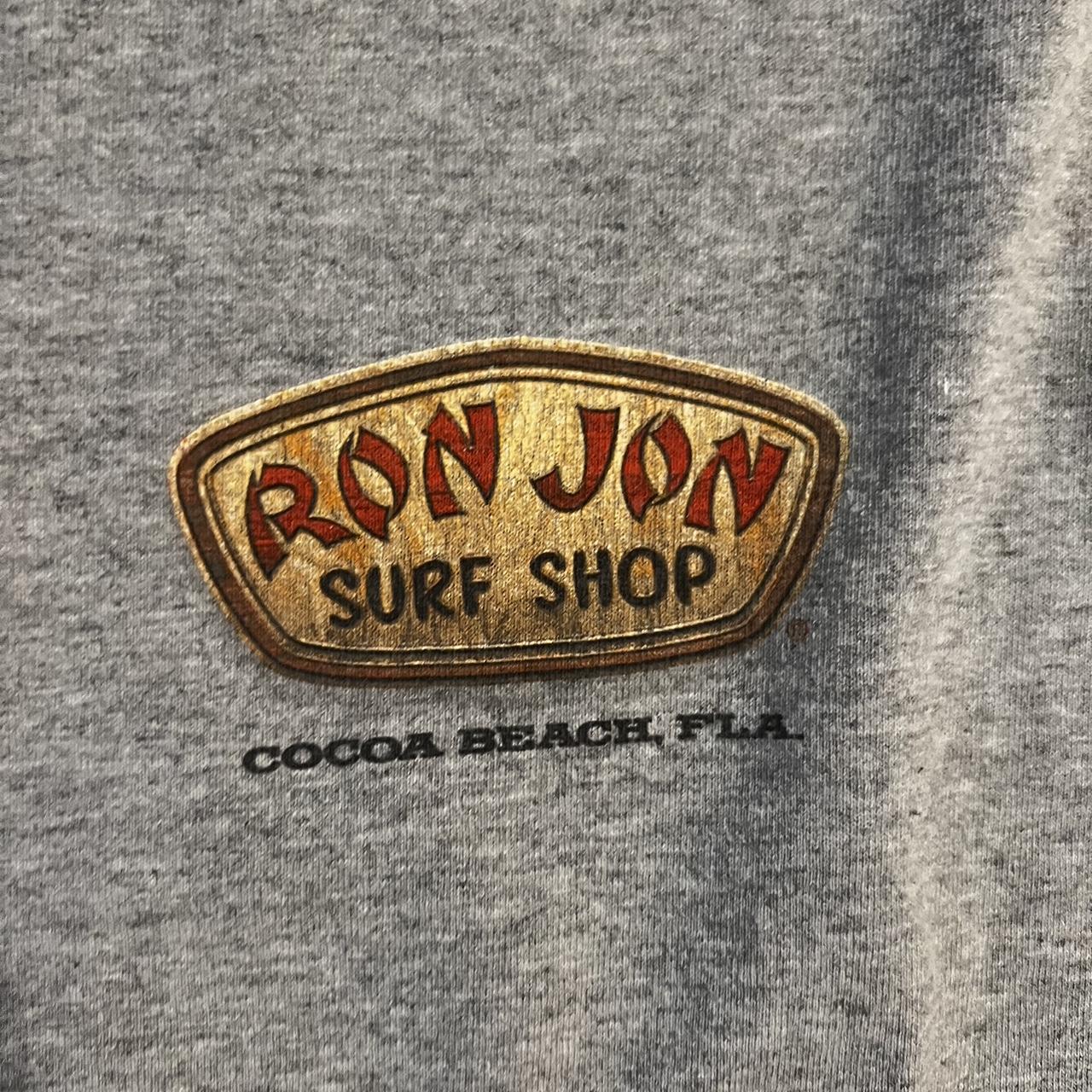 Ron Jon Surf Shop Tee Crazy Back Hit Size XL, Grey,... - Depop