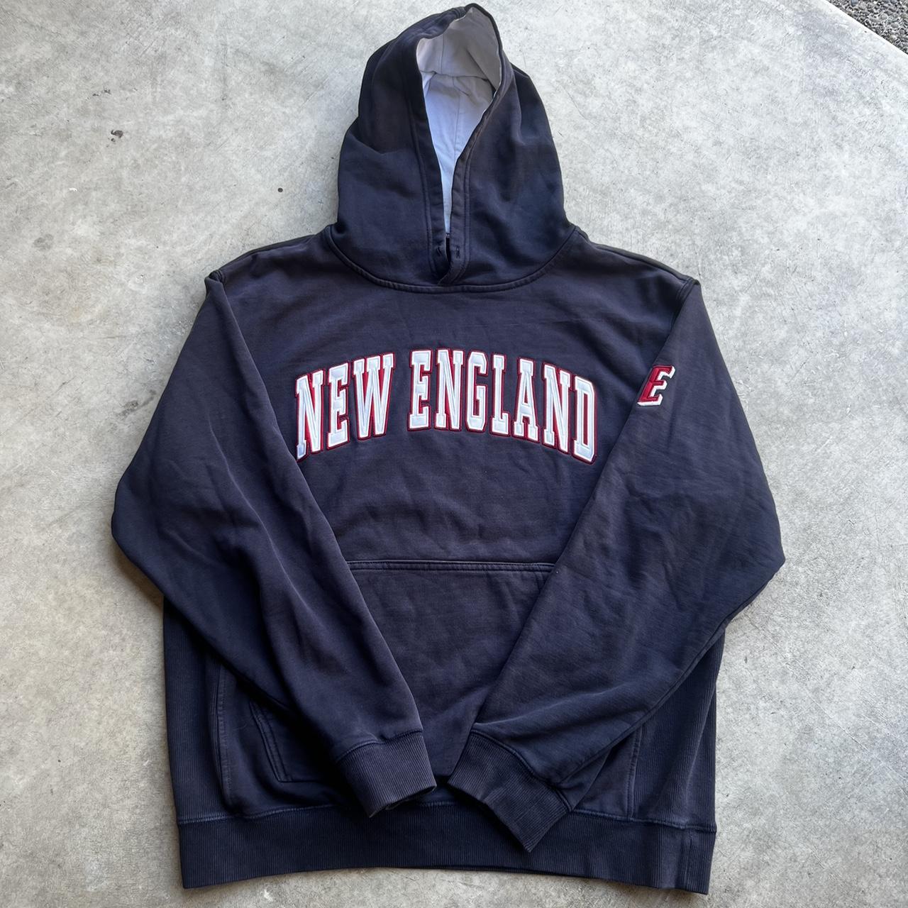 90s New England Hoodie Size Large (23P 25L) Nice... - Depop