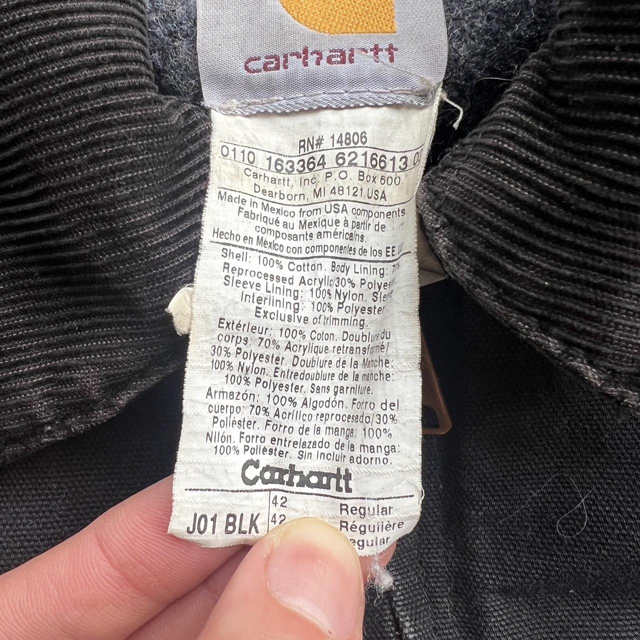 Vintage Carhartt Detroit Jacket J01 BLK, Size... - Depop