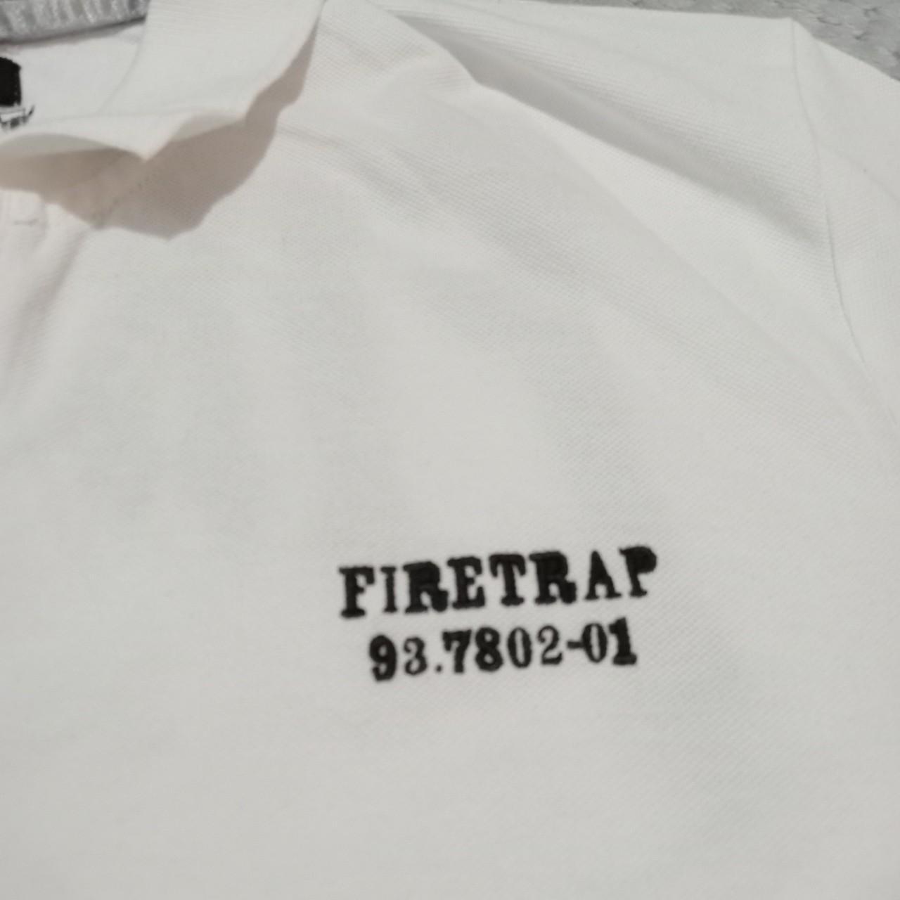 Y2k firetrap white and grey embroidered gothic cross... - Depop