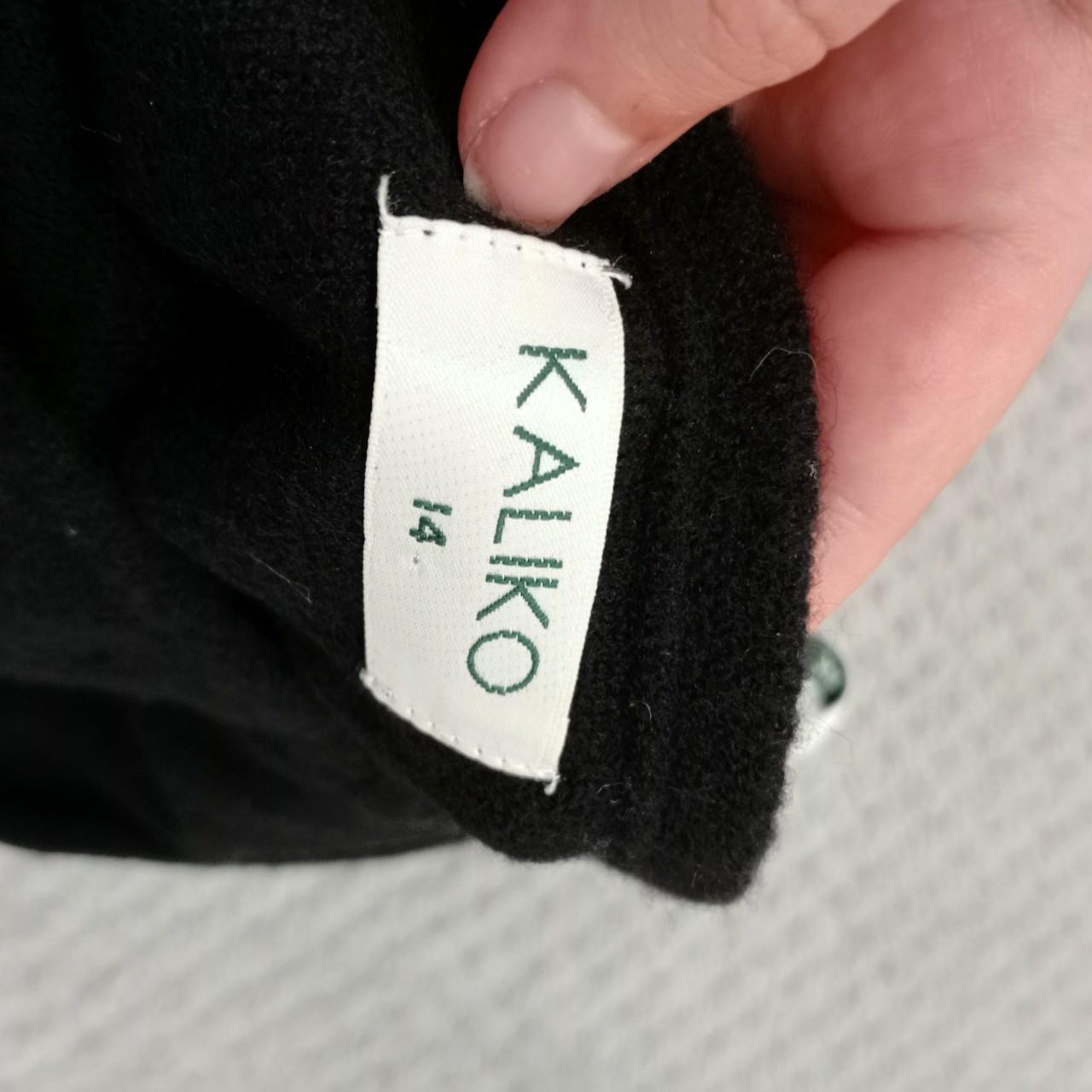 Vintage kaliko black lace fringe trim maxi skirt... - Depop