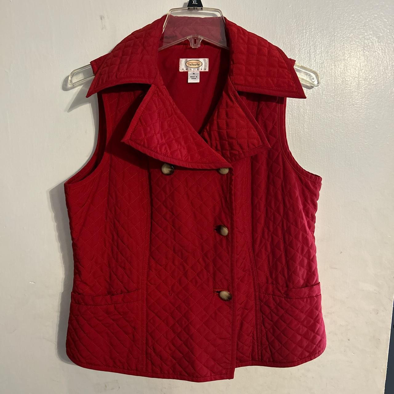 Talbots Women's Red Gilet | Depop