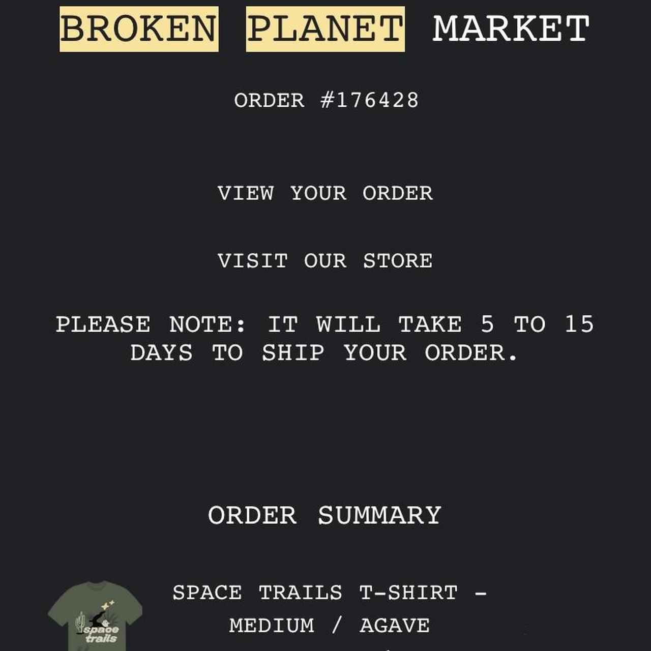 Space Trails Broken Planet Tee • Authentic / Receipt... - Depop