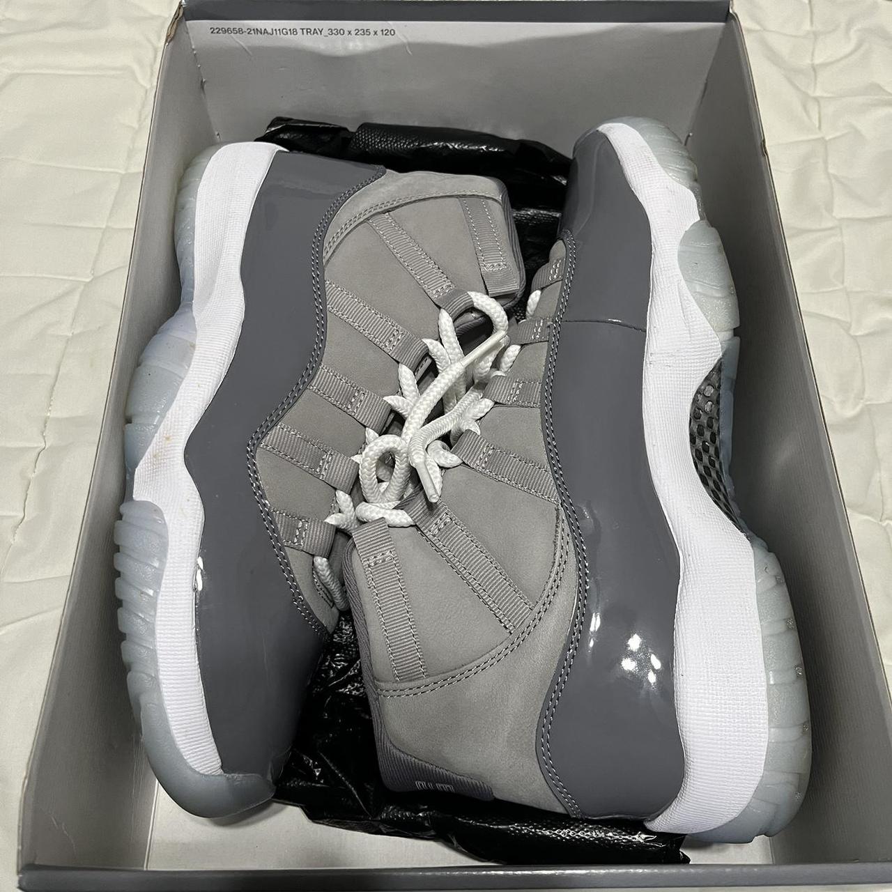 Jordan 11 Cool Greys Size 8.5 No visible creases... - Depop