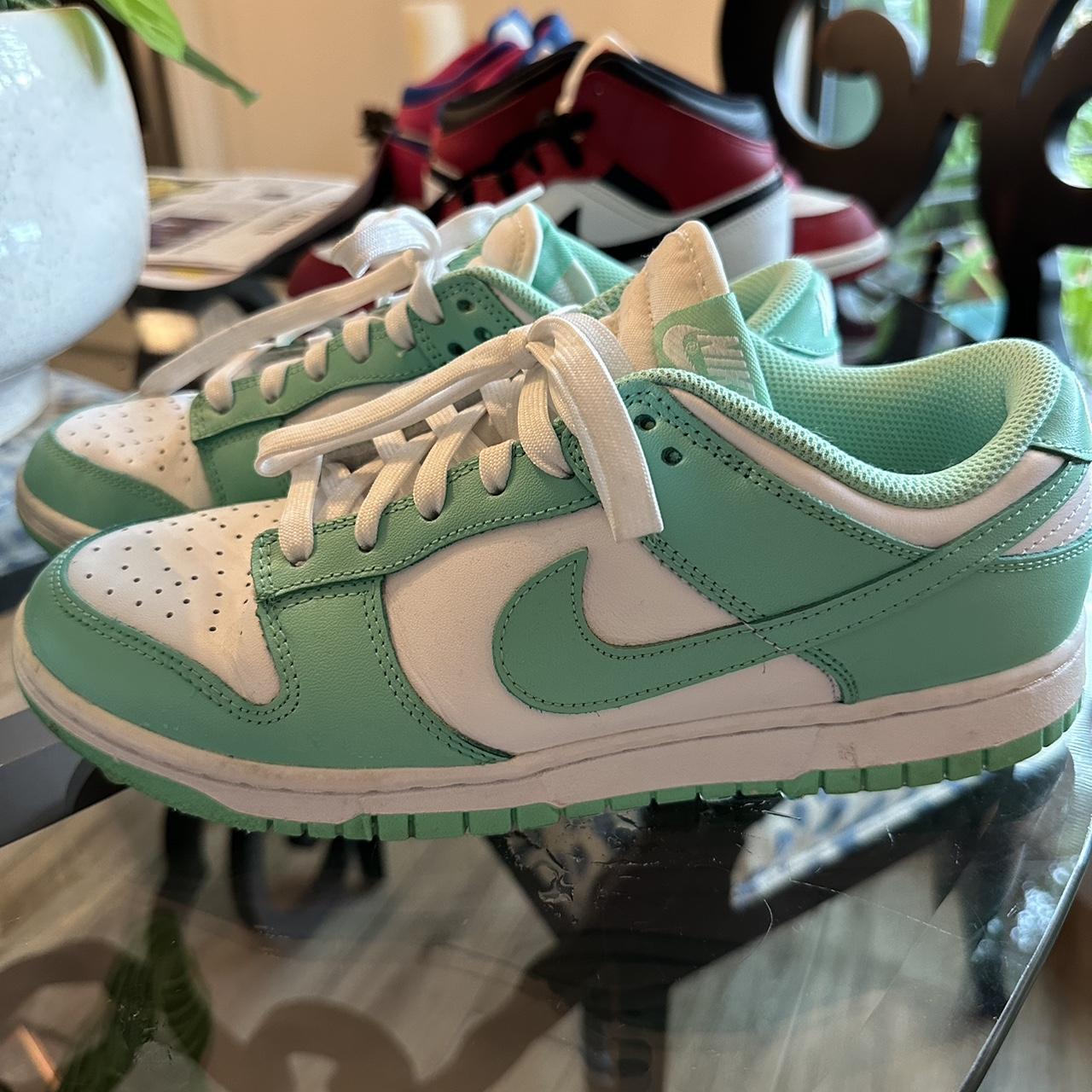 Nike dunks in perfect condition besides a little... - Depop