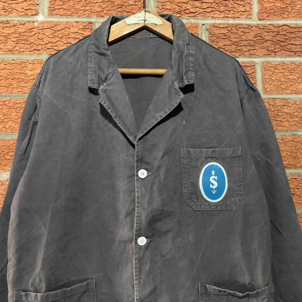 Vintage European Grey Work Jacket ( made of cotton... | Depop