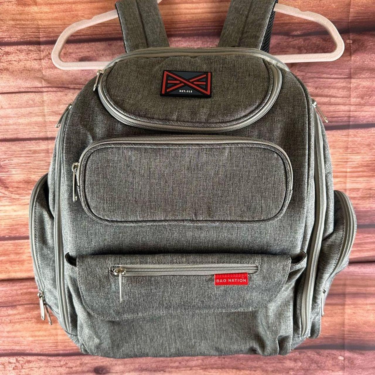 Bag Nation diaper back pack gray Like new! - Depop