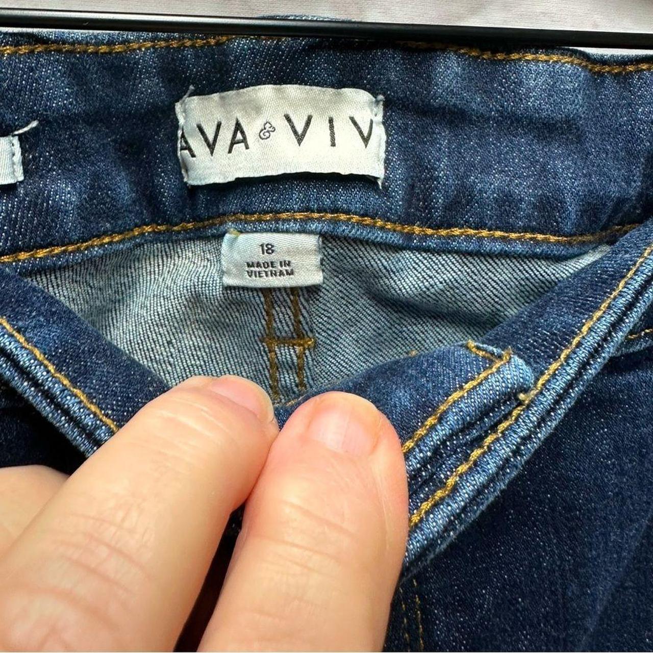 AVA & VIV women's fled leg jeans size 18 Very good... | Depop