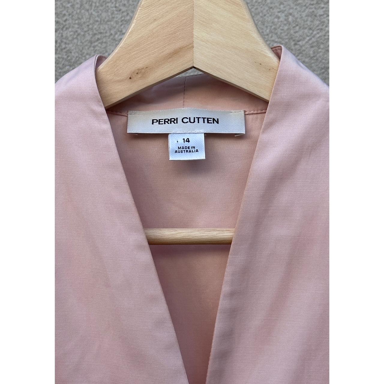 Perri Cutten | Shirt #Pink high cut away neckline... - Depop