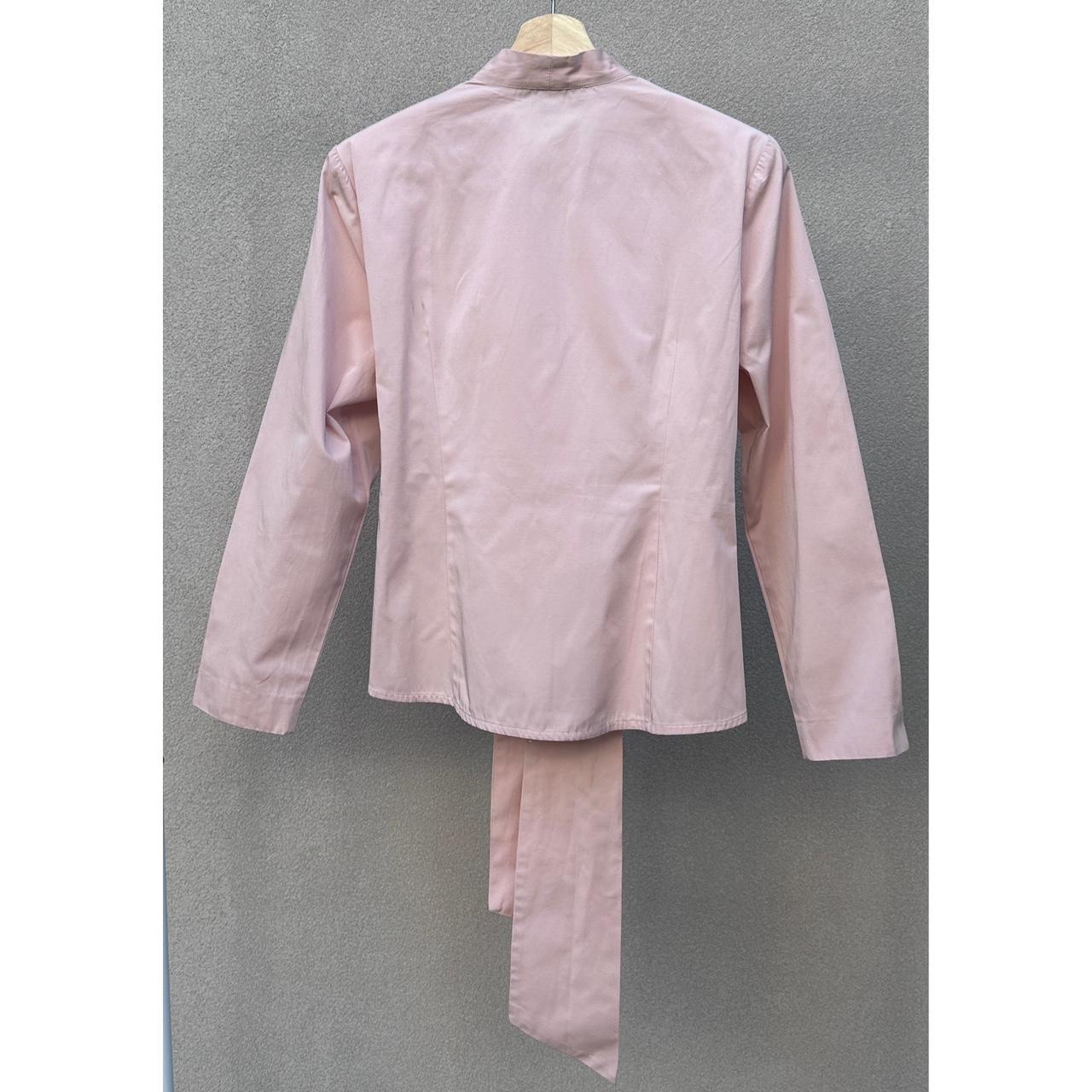 Perri Cutten | Shirt #Pink high cut away neckline... - Depop