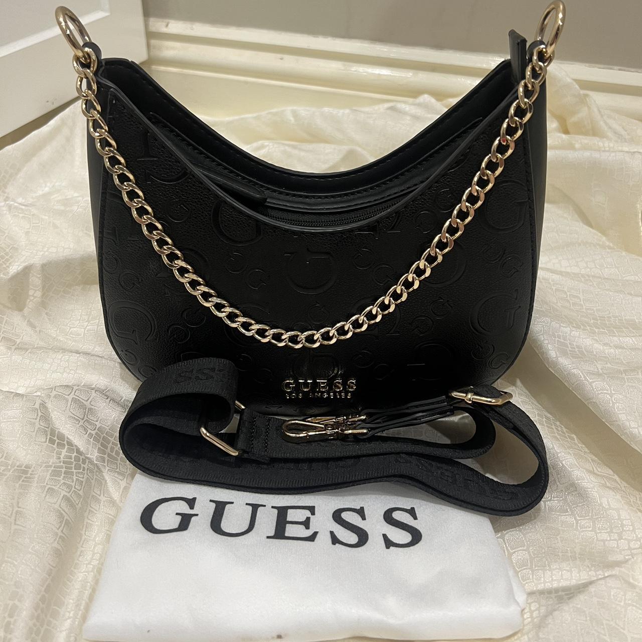 Guess Shoulder Bag- Gold Chain + Removable Shoulder... - Depop