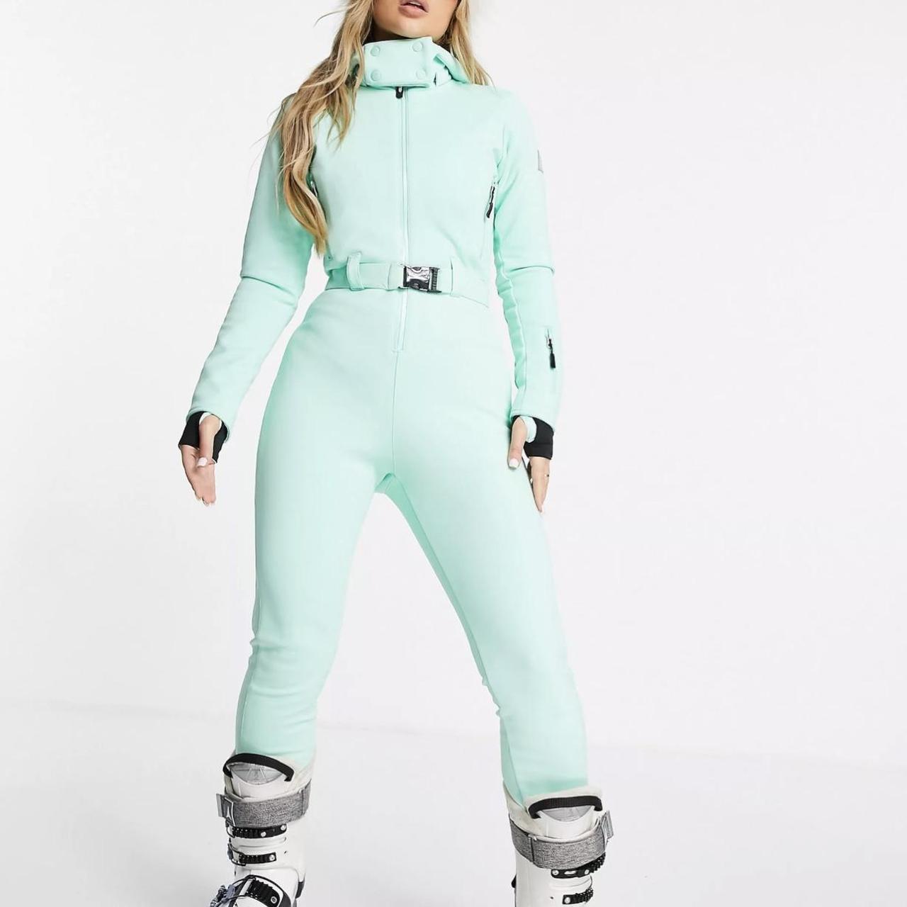 ASOS 4505 ski suit with fitted belted & fur hood US 6 - Depop