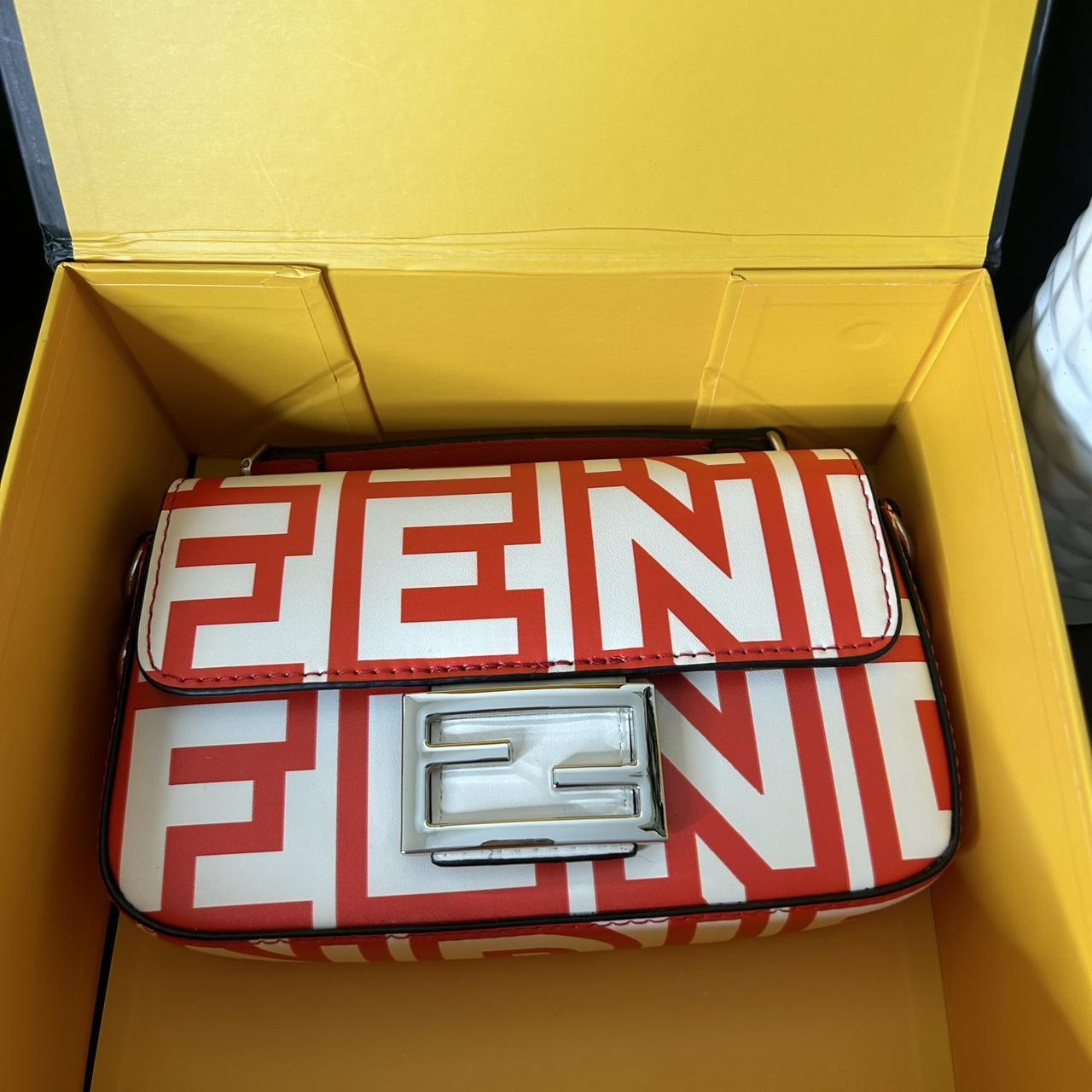 Fendi Baguette Mini Red Iconic mini Baguette bag,... - Depop