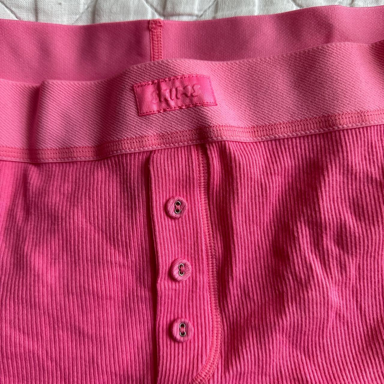 Skims Cotton Rib Short - SUGAR PINK (never worn!!!) - Depop