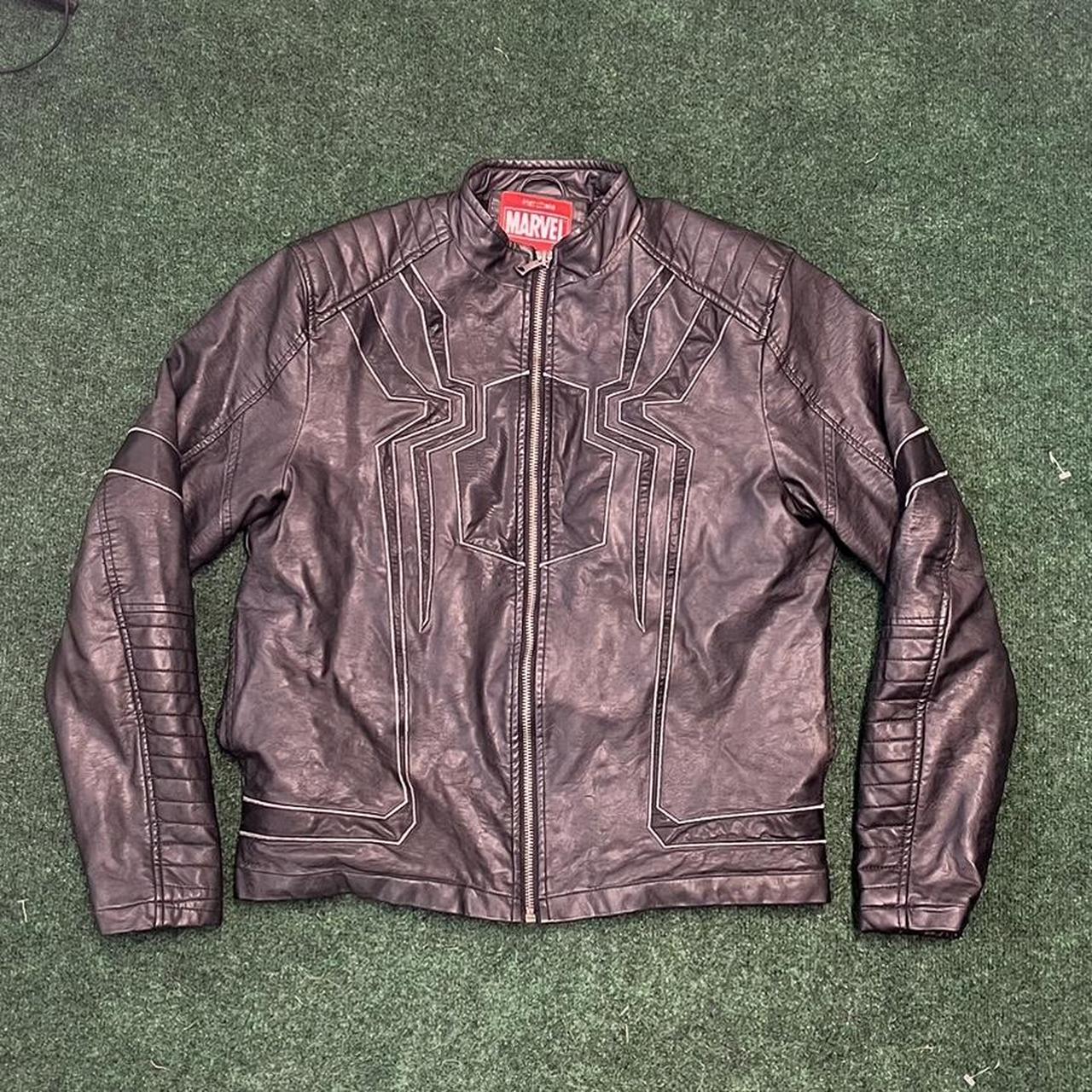 Retro Marvel Venom Leather Jacket. Great quality and... - Depop