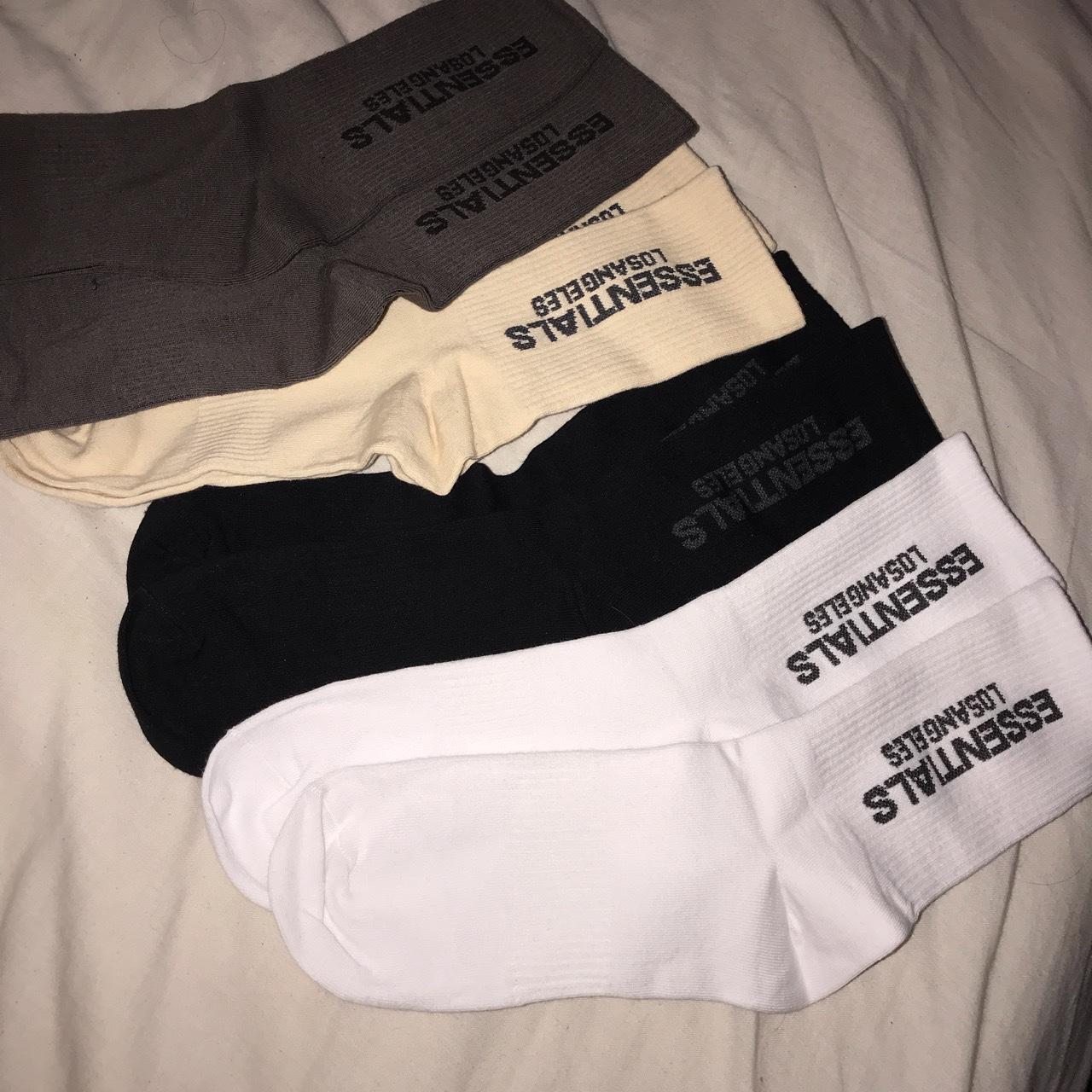 4 pack essentials crew socks Brand new Next day... - Depop