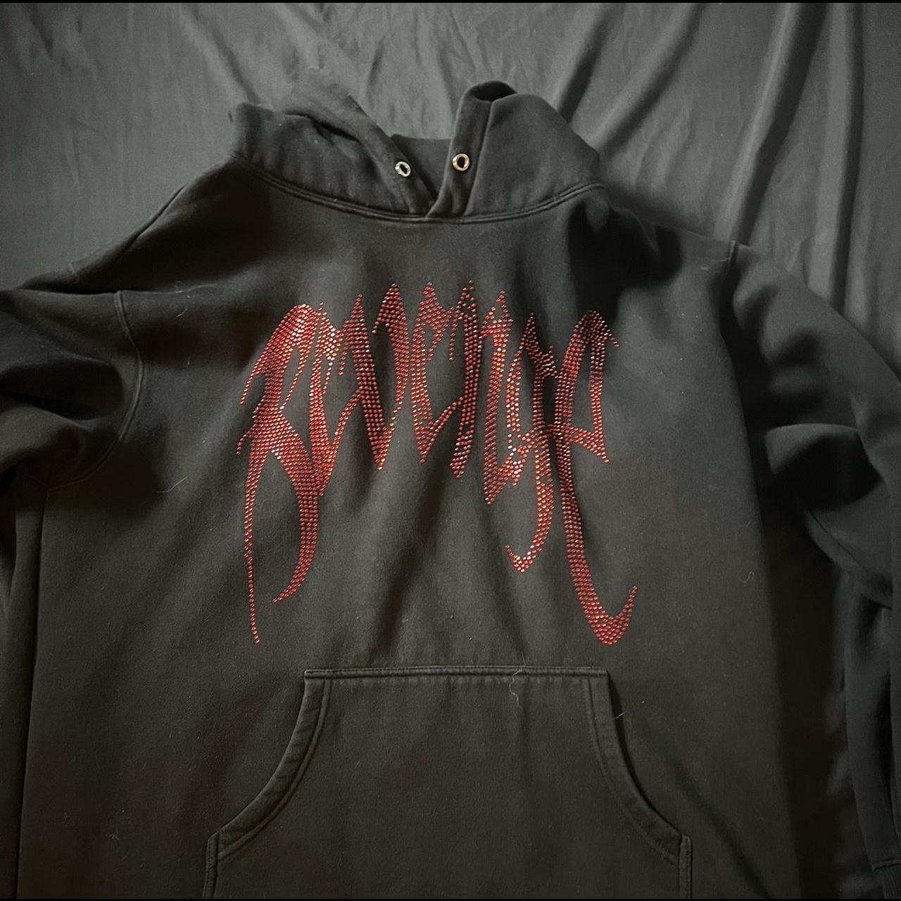 Revenge Rhinestone Hoodie - Depop