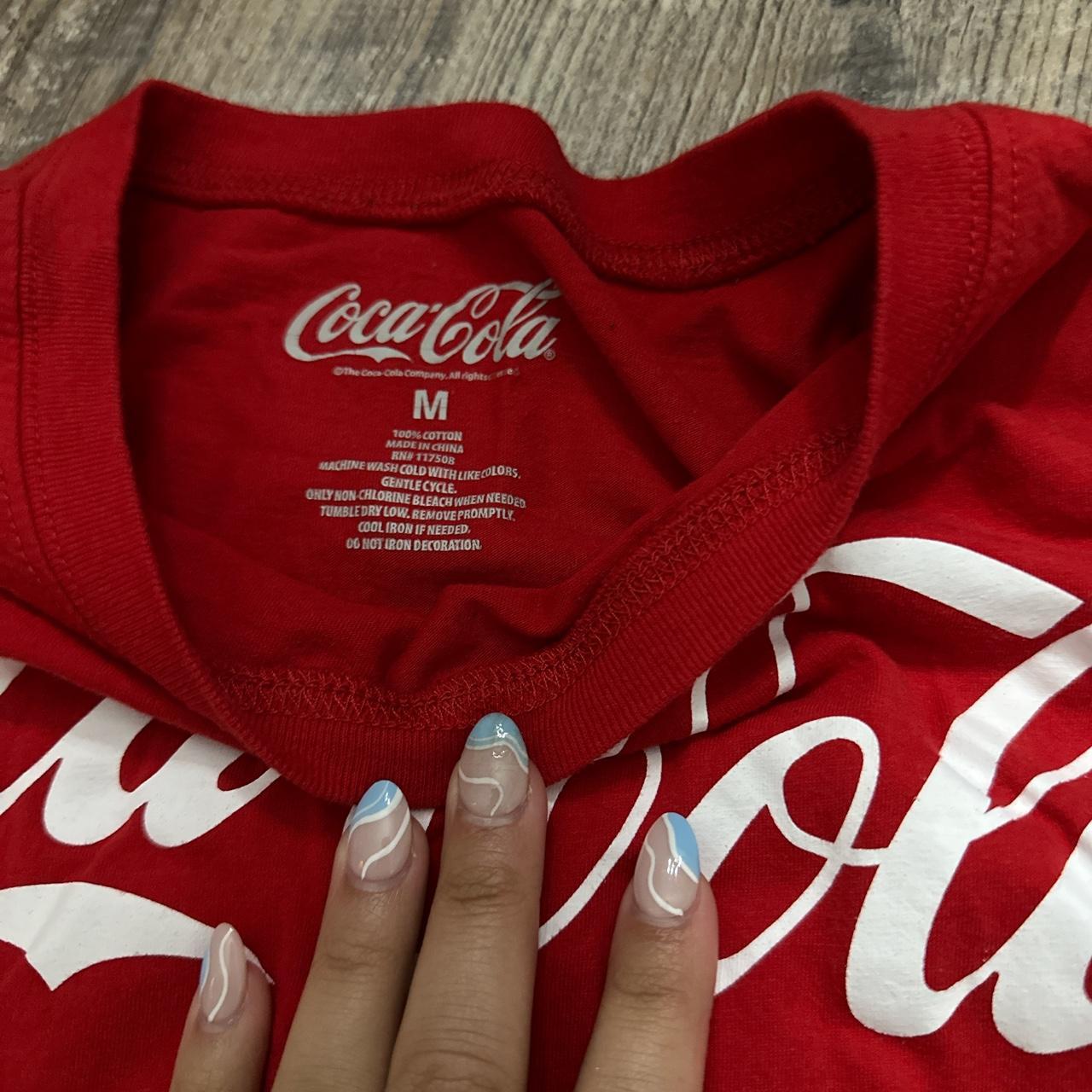 Coca-Cola Women's Red Crop-top | Depop