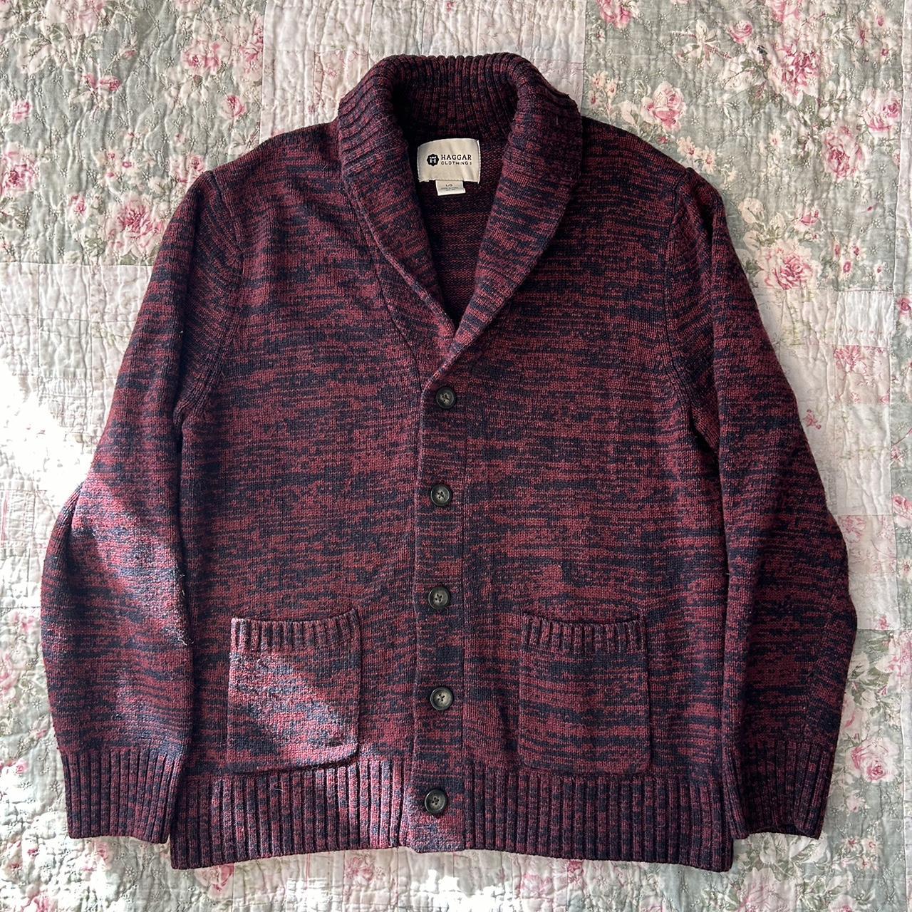 Hagger Clothing, size large, men’s red cardigan.... - Depop
