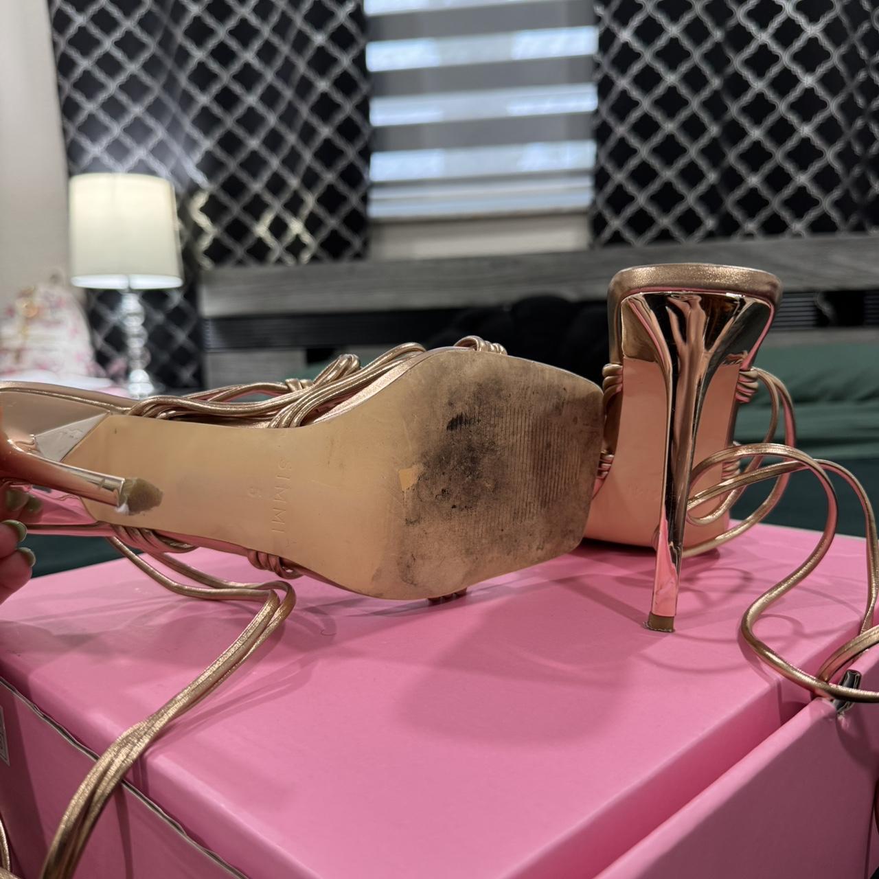 Gold Simmi London heels with a touch of glamour... | Depop