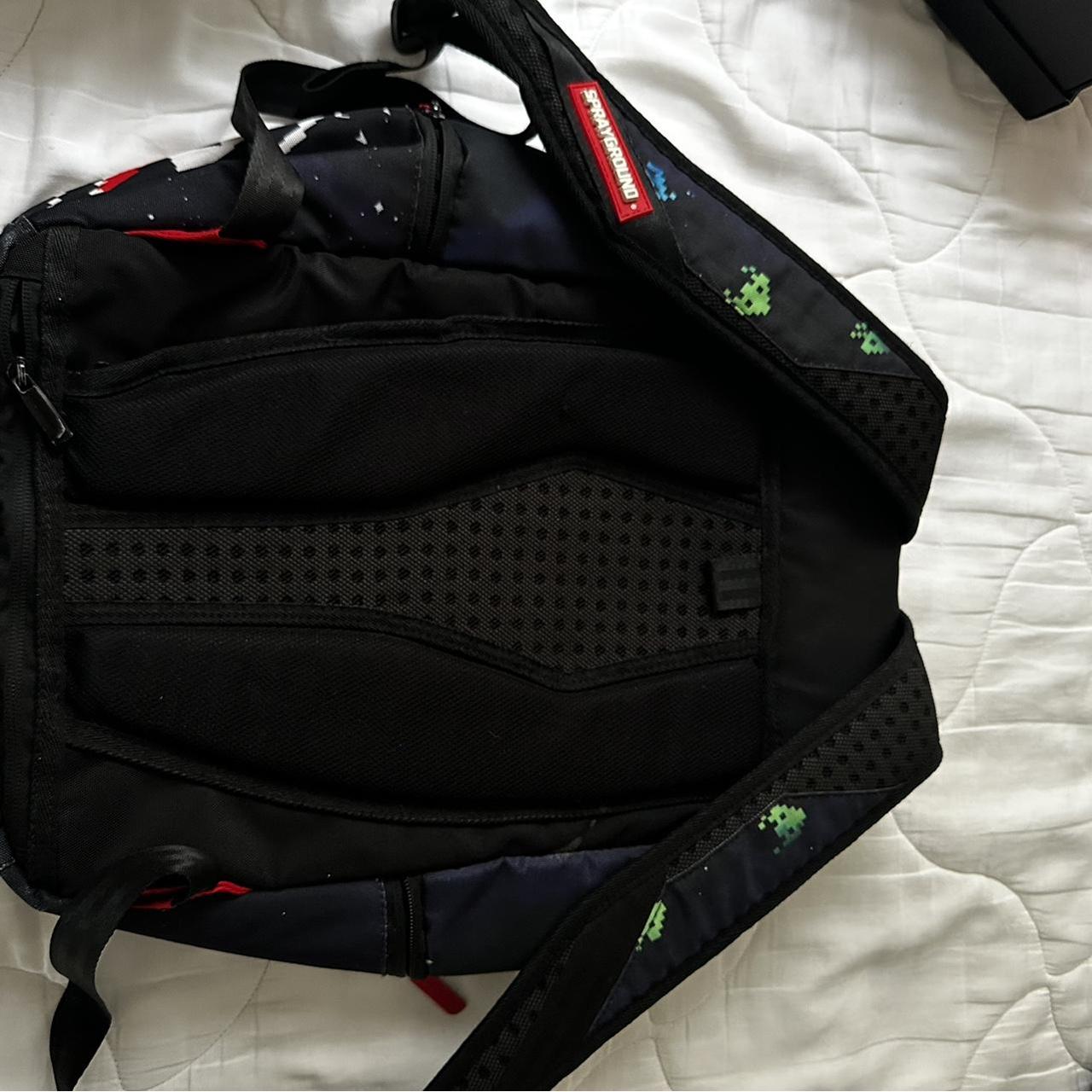 Space invaders spray ground backpack In really good... - Depop