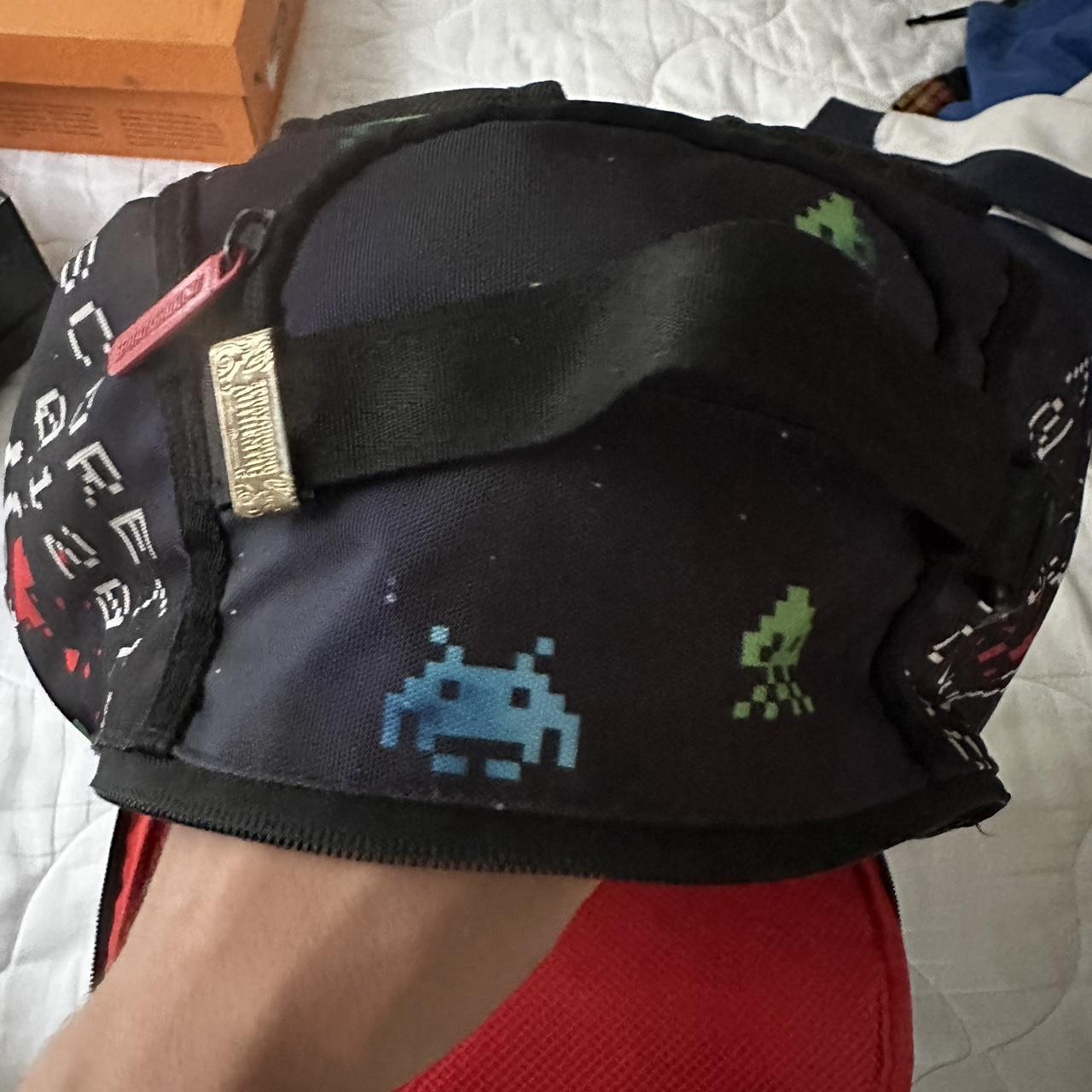 Space invaders spray ground backpack In really good... - Depop
