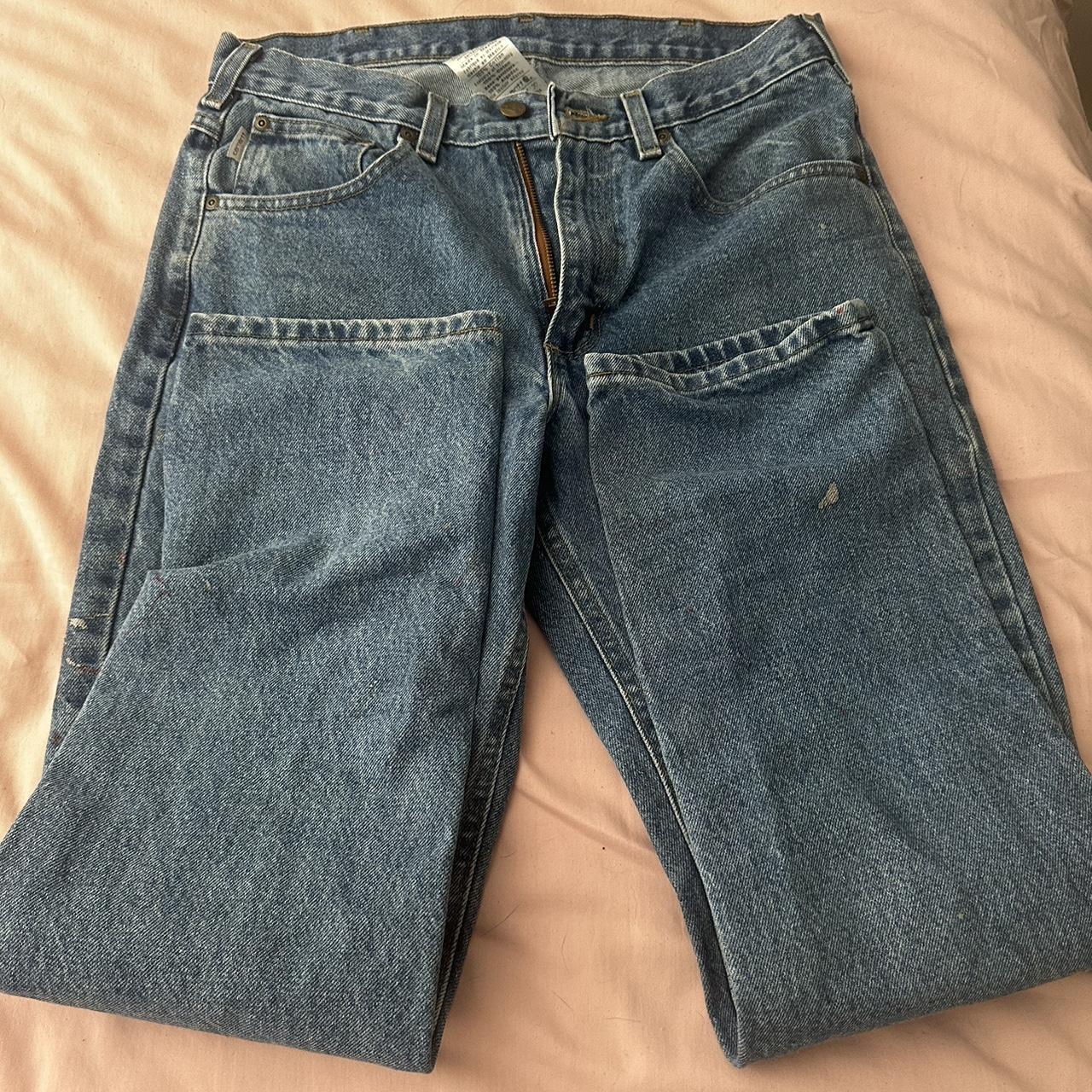 Carhartt jeans Awesome paint splatter for... - Depop