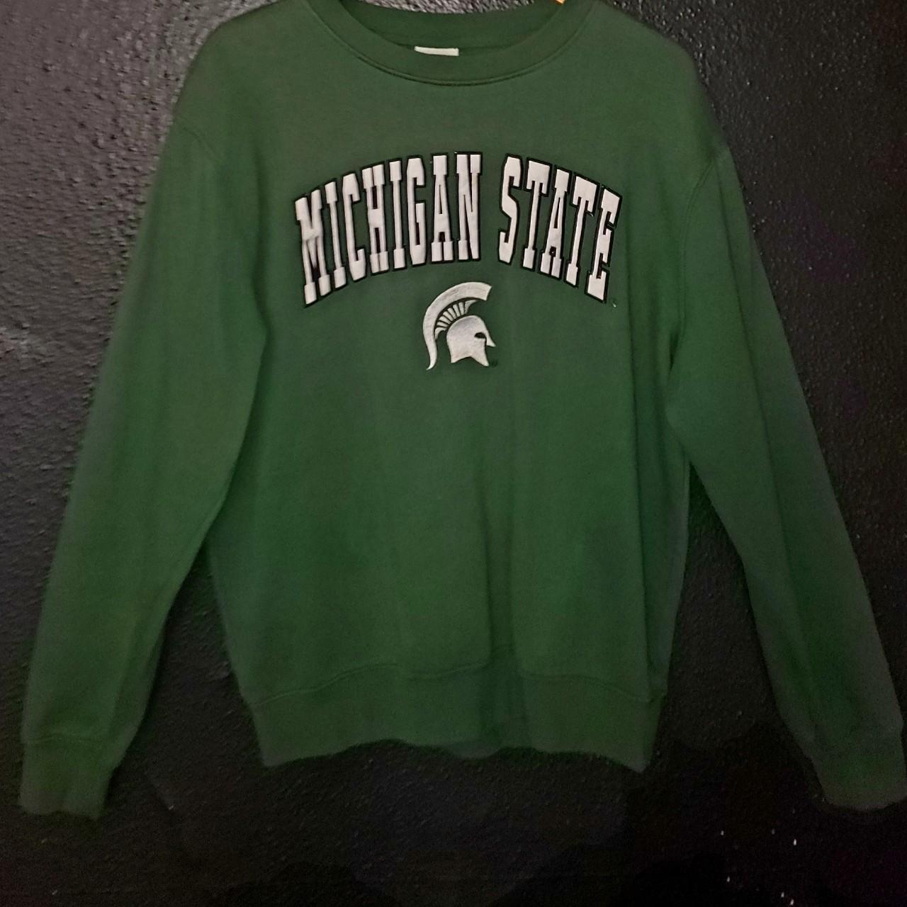 Michigan State Sweatshirt Excellent Embroidery,... - Depop