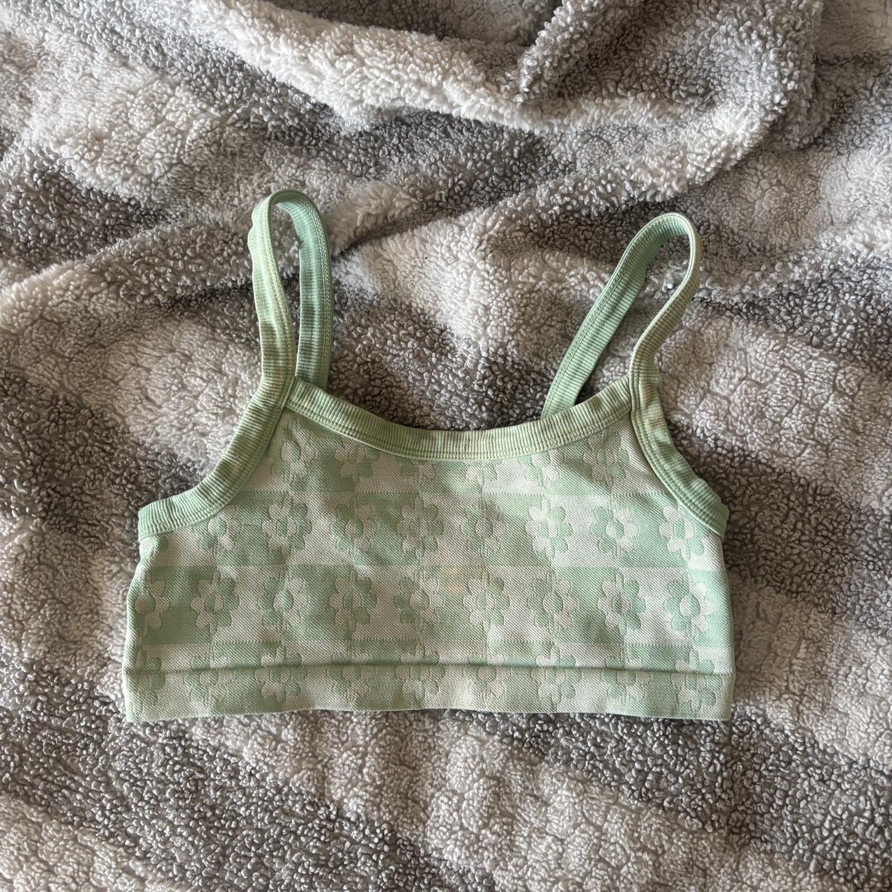 tilly's green sleep bra worn a couple times but when... | Depop